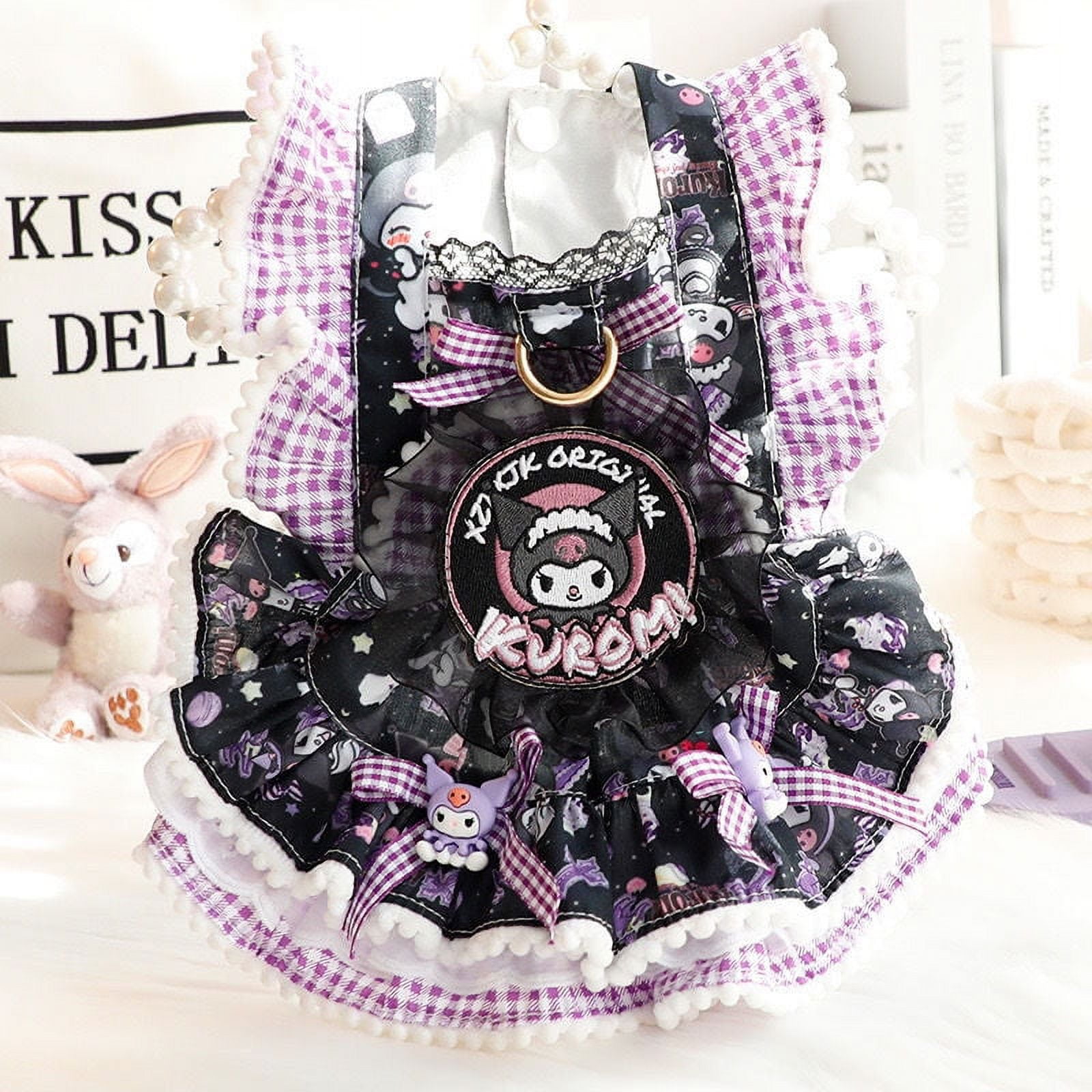 Sanrio Kawaii Kuromi Pet Dog Cat Clothes Cartoon Summer Camisole Thin ...
