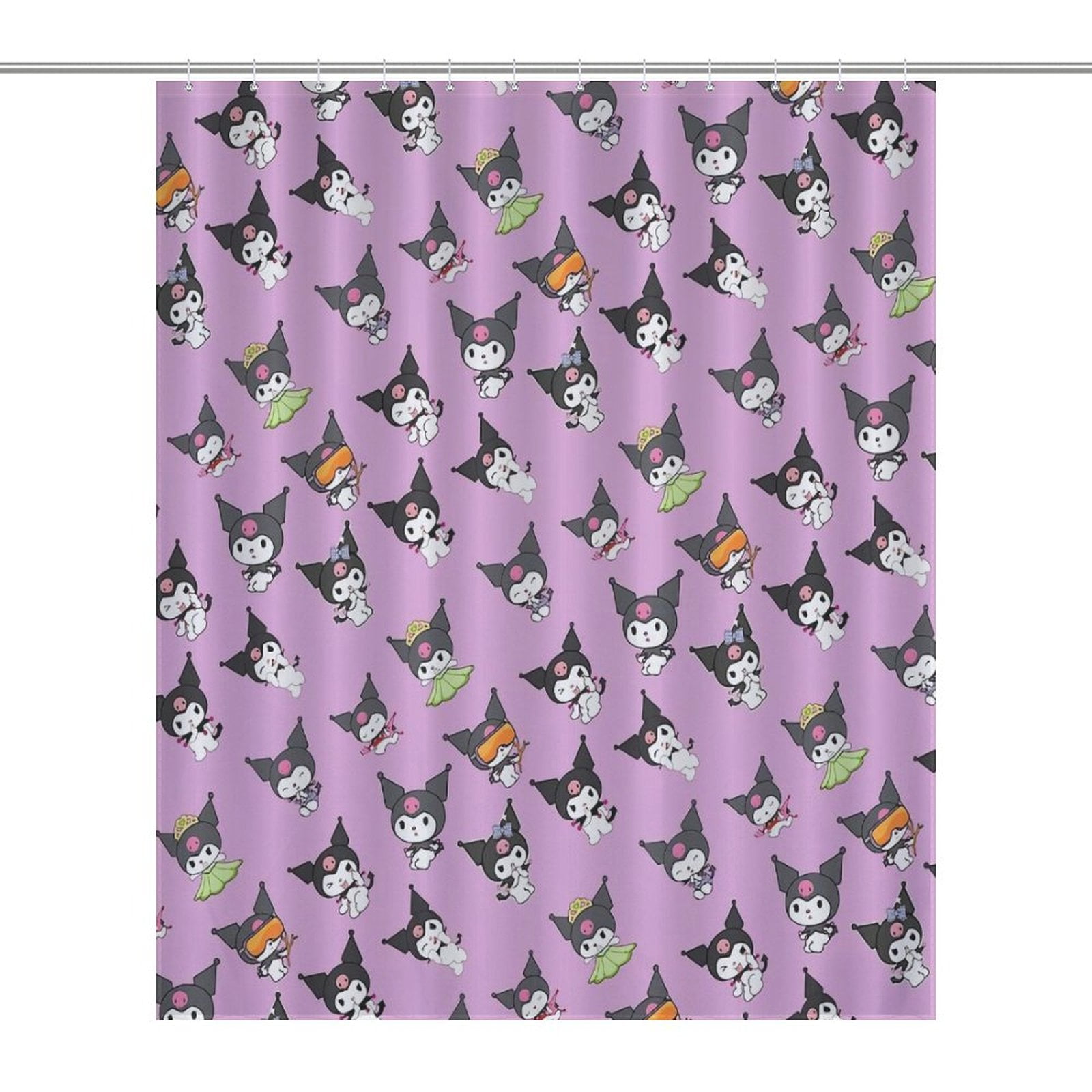 Sanrio Kawaii Kuromi Shower Curtain,Shower Curtain Liner,Bath Curtains ...