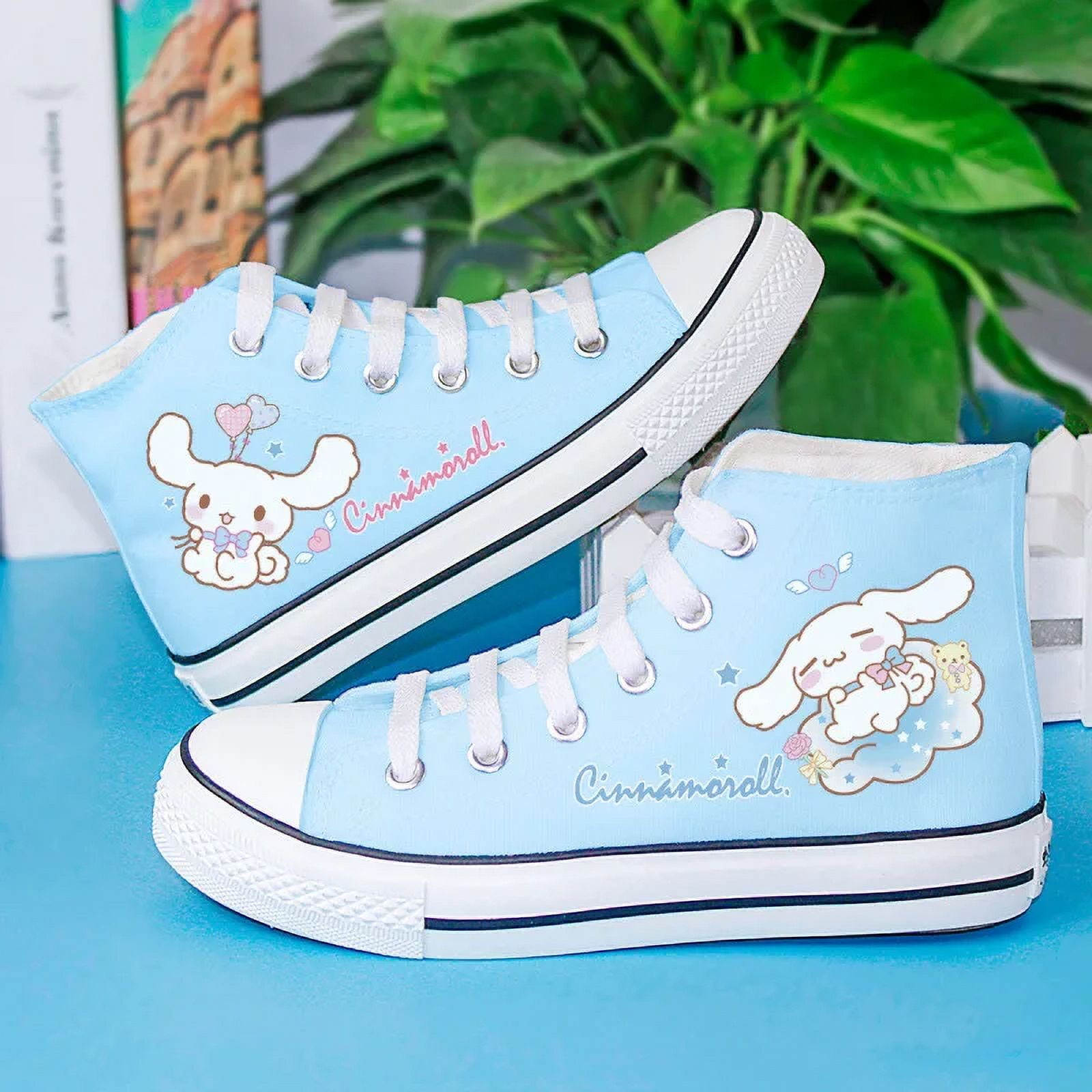 Sanrio Kawaii Kuromi Students High-top Canvas Shoes Cinnamoroll My ...