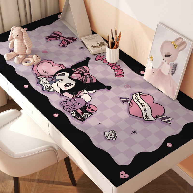 Sanrio Kawaii Kuromi Study Desk Mat My Melody Cinnamoroll Anime Cartoon ...
