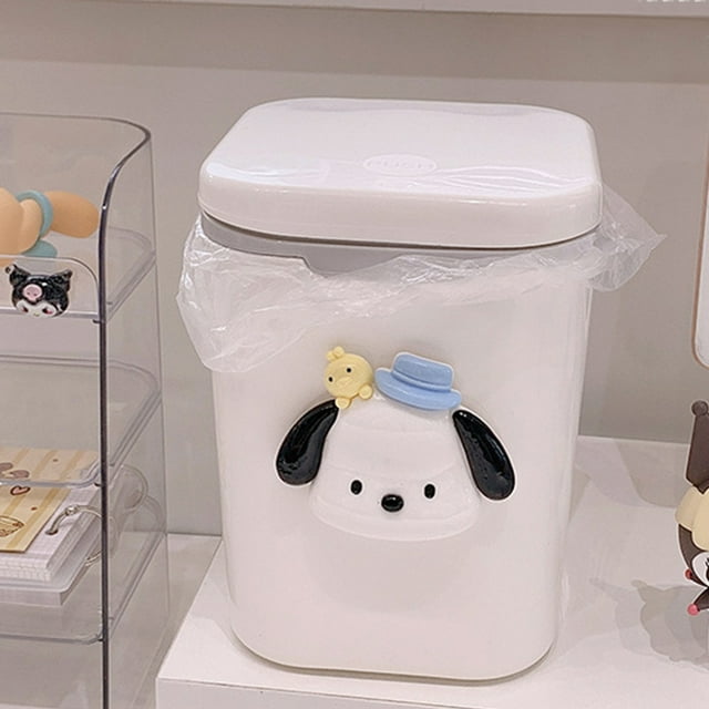 Sanrio Kawaii Kuromi Waste Bin Cinnamoroll Pochacco Anime Cartoon Cute ...