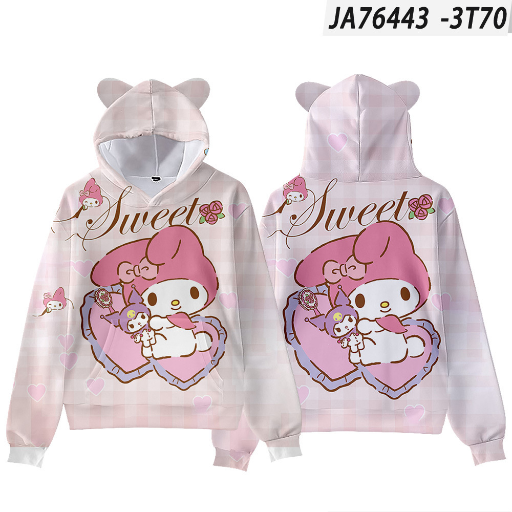 Sanrio Kawaii My Melody Anime Clothes Long Sleeve Hoodies Cartoon Tops ...