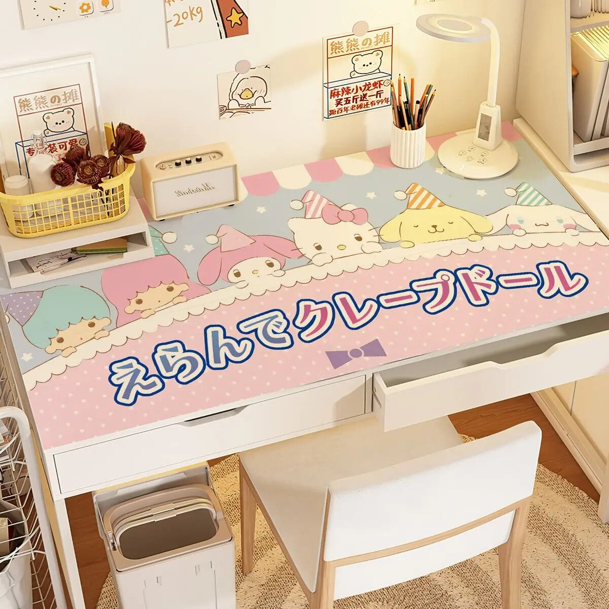 Sanrio Kawaii My Melody Table Mat Cartoon Cute PVC Waterproof Oil-proof ...