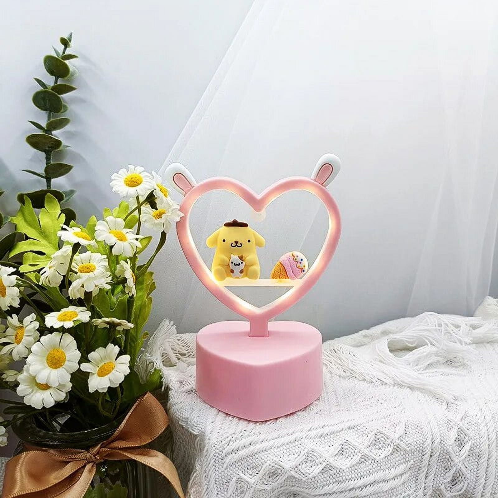 Sanrio Kawaii Night Light Cinnamoroll Hello Kitty Kuromi Cartoon Eye ...