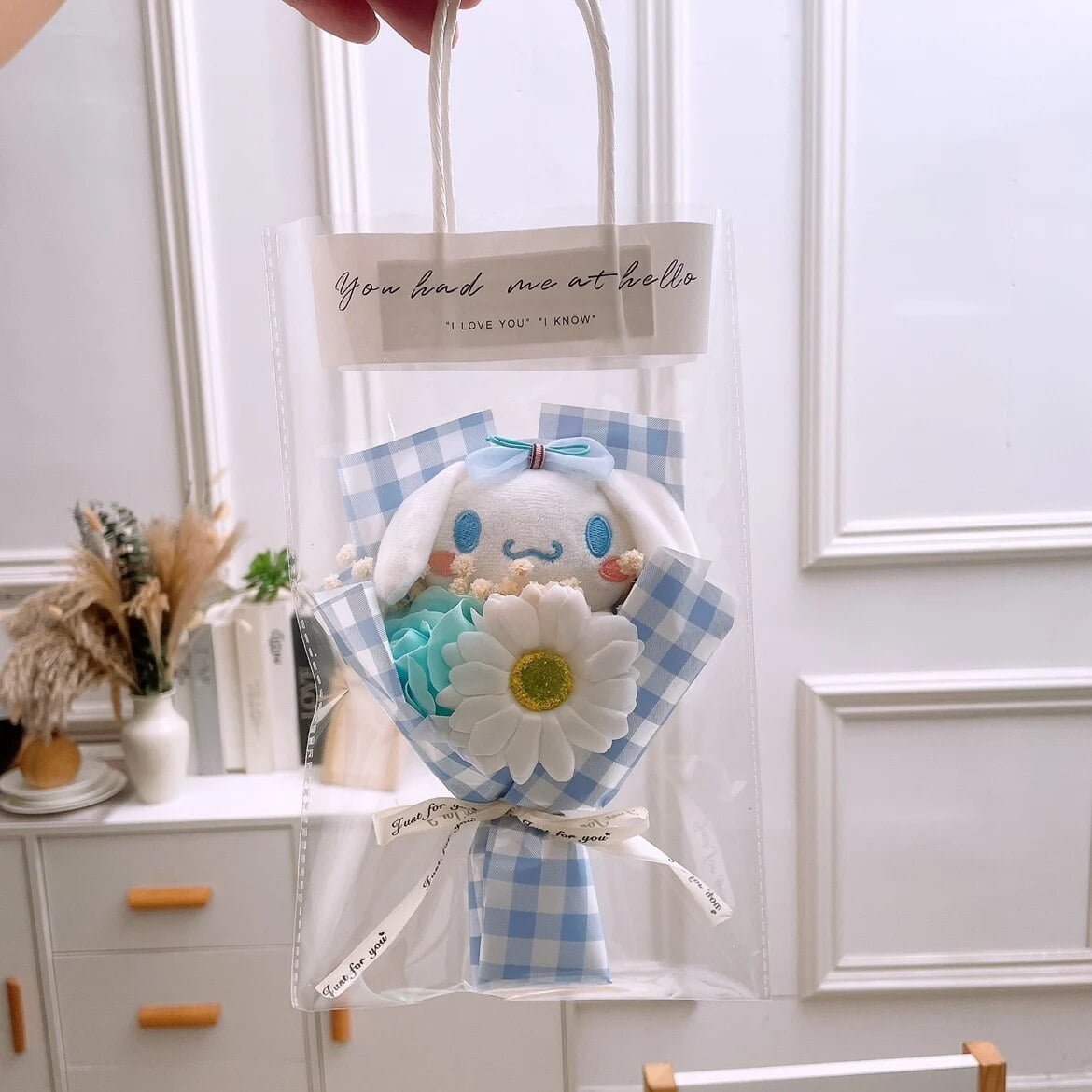Sanrio Kawaii Plush Bouquets Cartoon Cinnamoroll Kuromi Mymelody Kitty ...