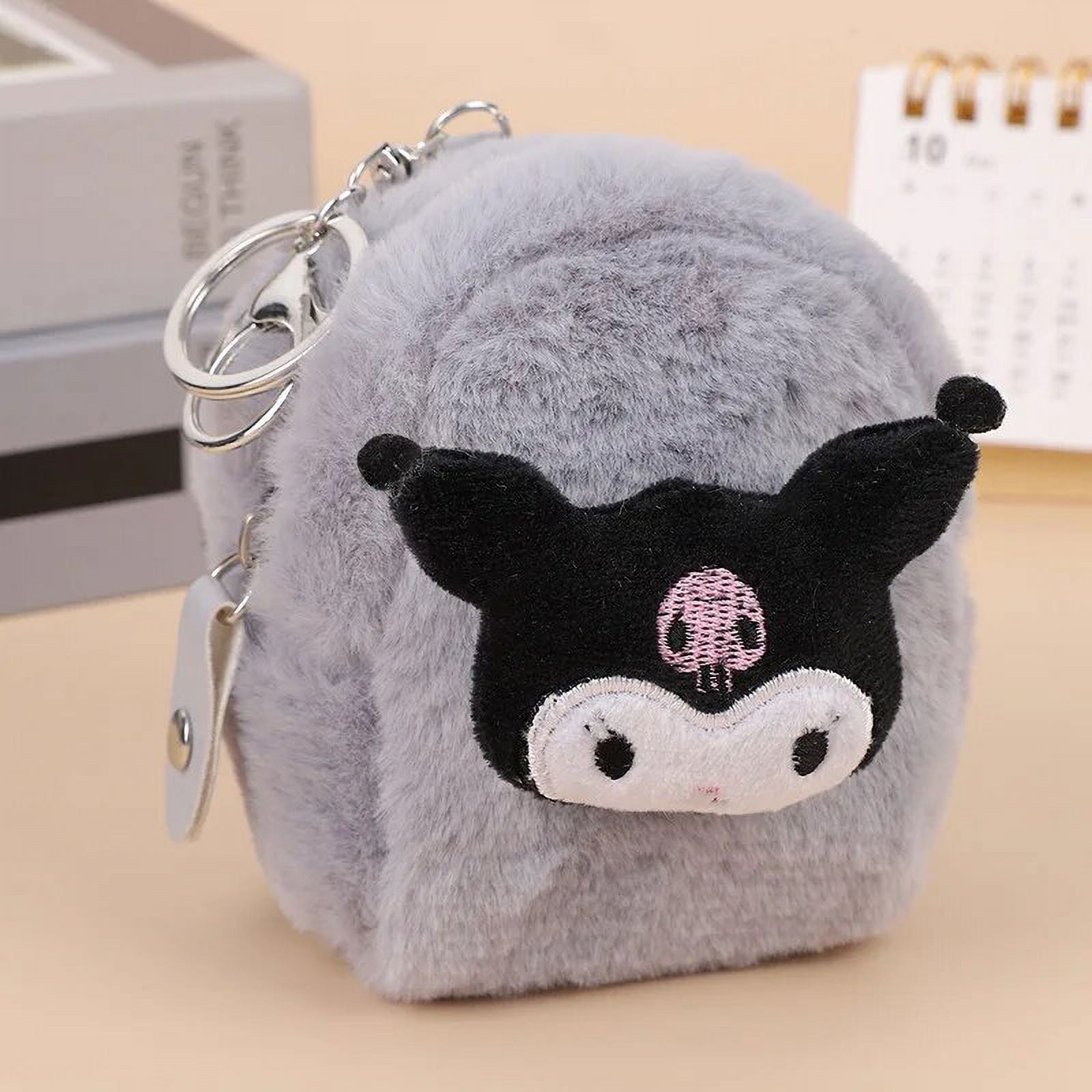 Sanrio Kawaii Plush Coin Purse Kuromi Melody Zipper Change Purse ...