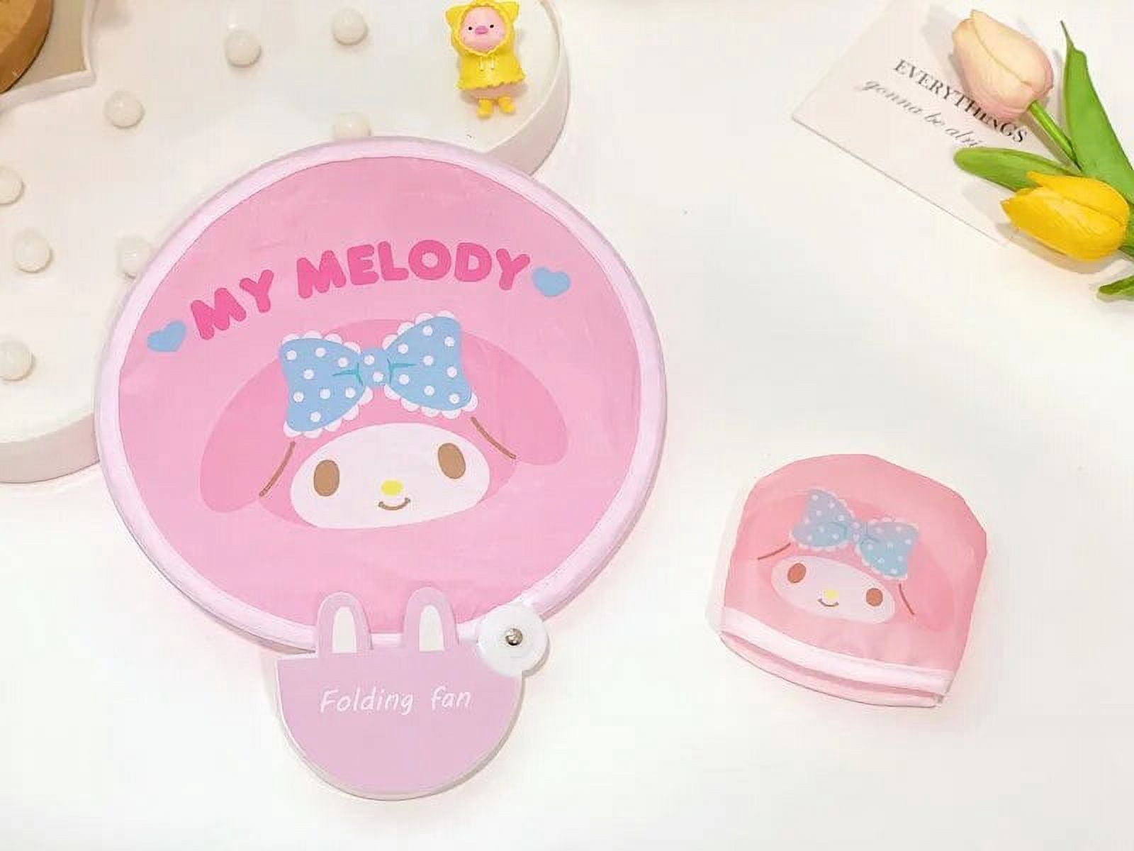 Sanrio Kawaii Pochacco Fan Hello Kitty Kuromi Student Cartoon Summer ...
