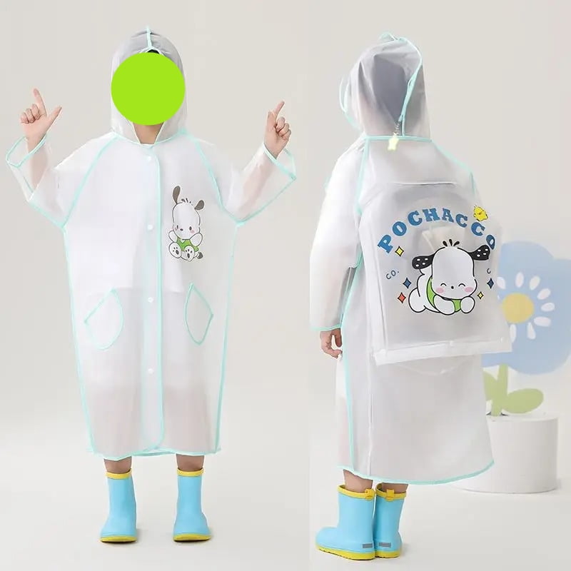 Sanrio Kawaii Raincoat Hello Kitty Cute Rainwears Fashion Rainproof ...