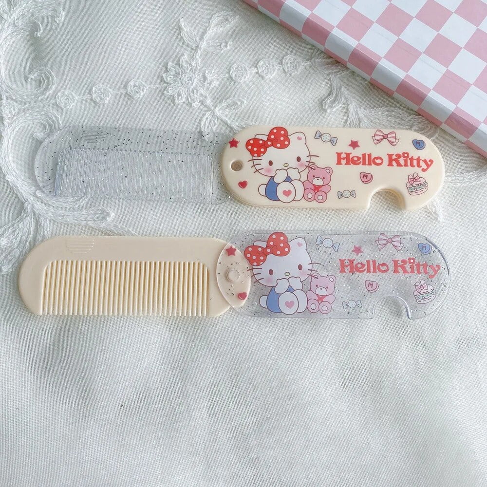 Sanrio Kawaii Small Comb Anime Kuromi Hello Kitty Cinnamoroll Plastic ...
