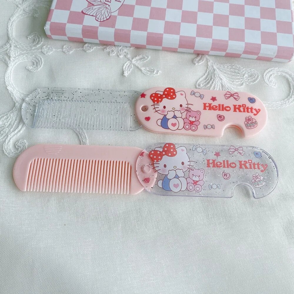 Sanrio Kawaii Small Comb Anime Kuromi Hello Kitty Cinnamoroll Plastic ...