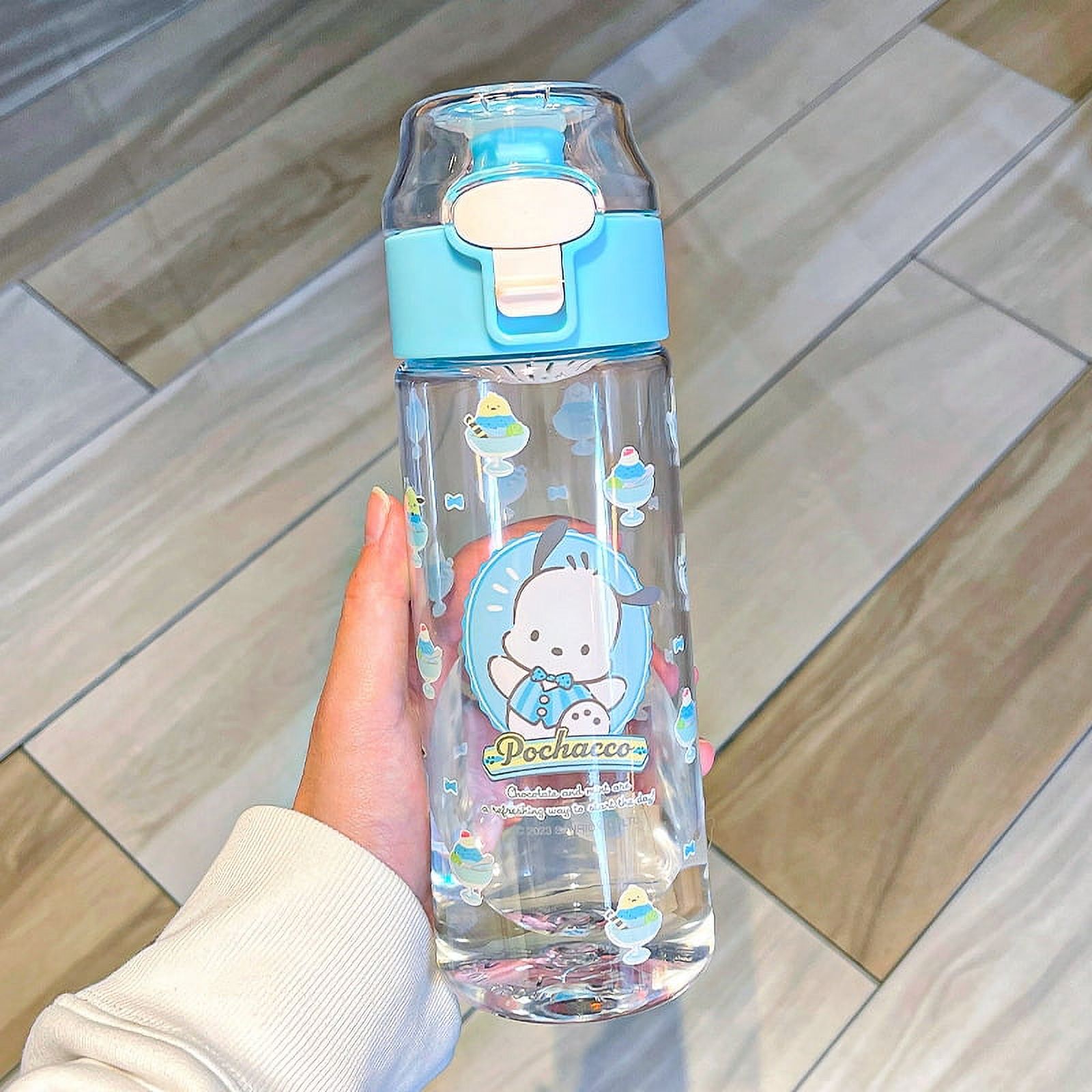 Sanrio Kawaii Water Bottle Cartoon Anime Glass Cup Sleeve Toys For Kids ...