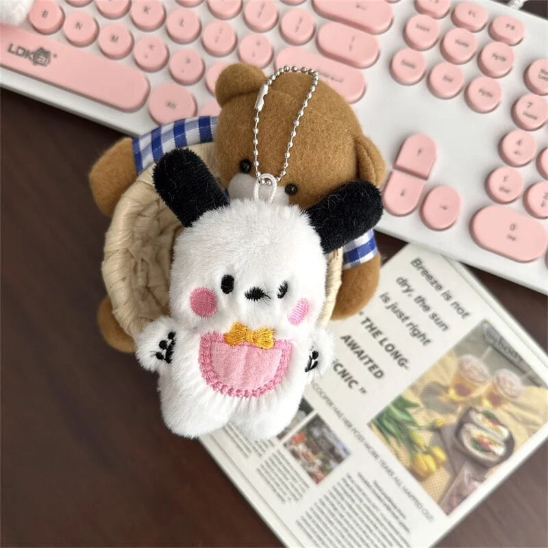 Sanrio Keychain Anime Pochacco Kawaii New Plush Keyring Girls Cartoon ...