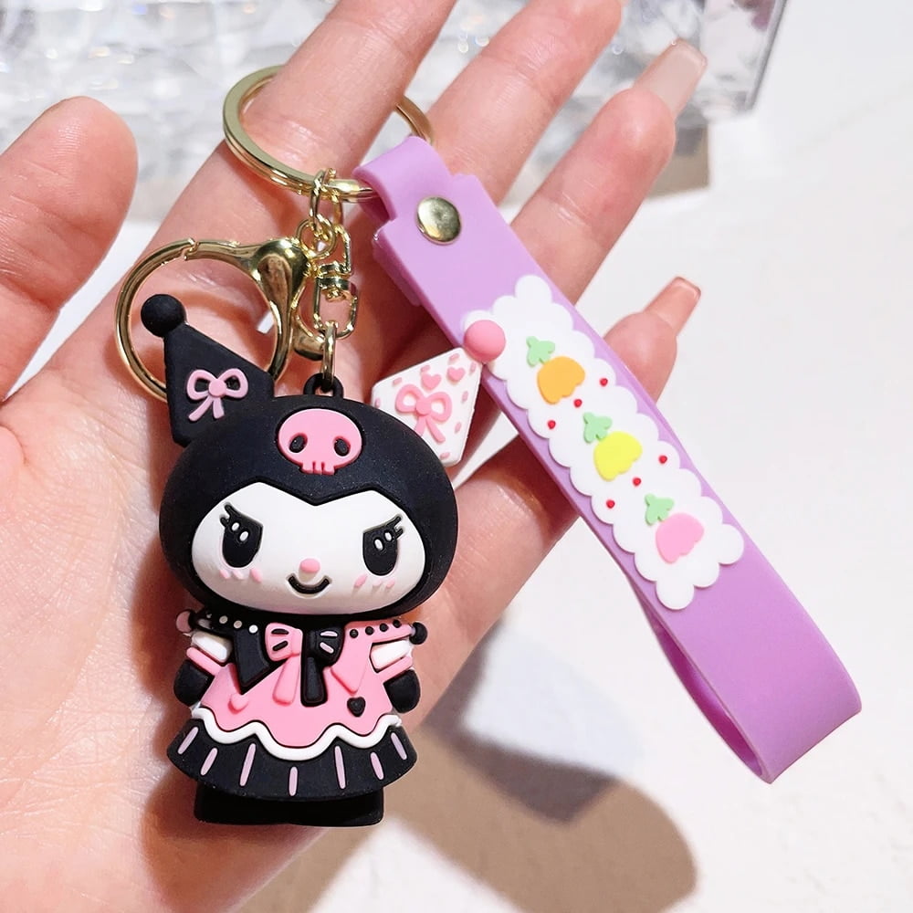 Sanrio Keychain Kawaii Kuromi Keychain Cartoon Toys Dolls Kuromi Bag ...
