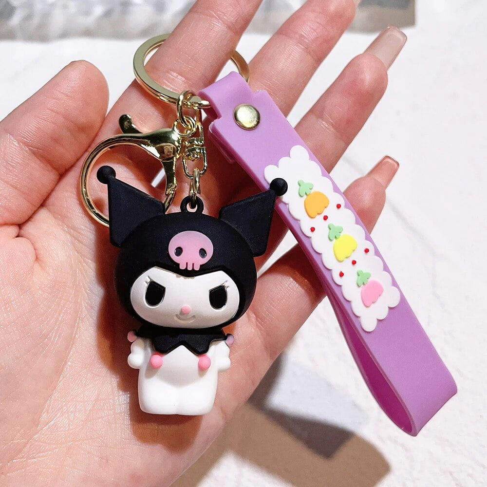 Sanrio Keychain Kawaii Kuromi Keychain Cartoon Toys Dolls Kuromi Bag ...