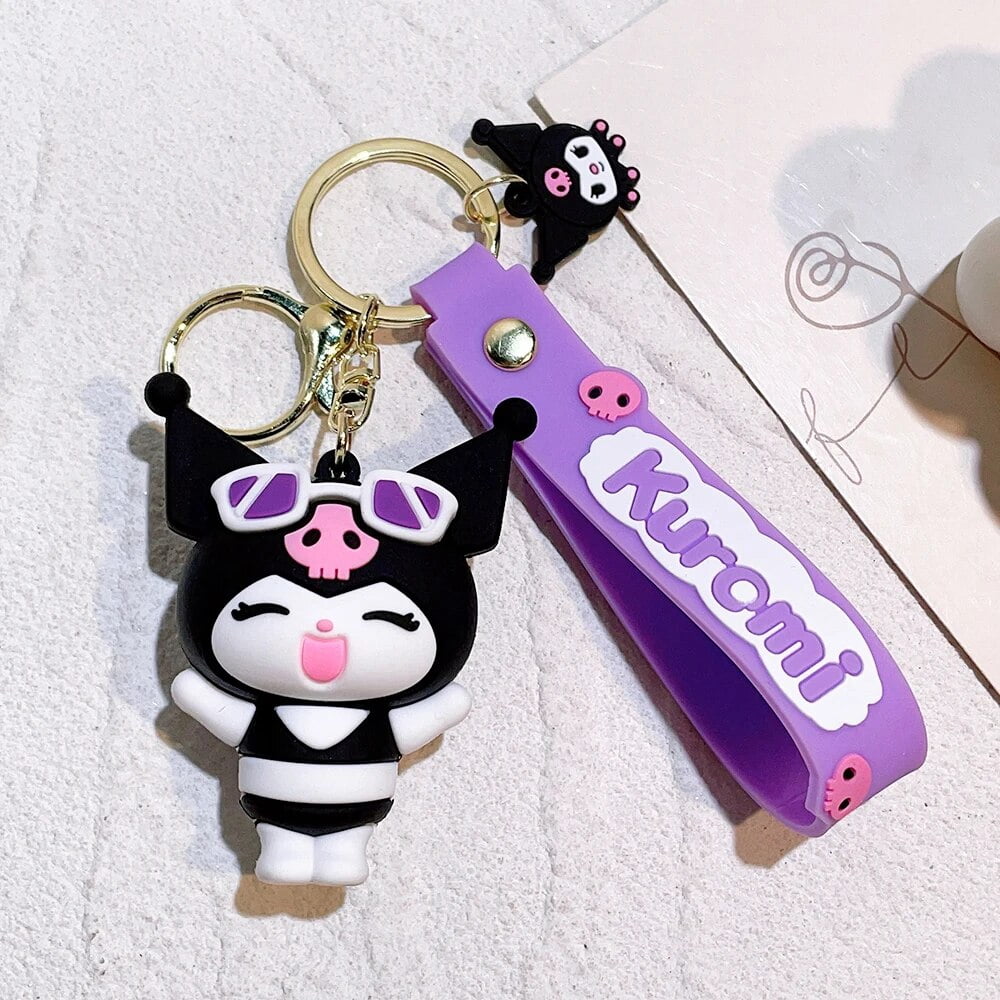 Sanrio Keychain Kawaii Kuromi Keychain Cartoon Toys Dolls Kuromi Bag ...