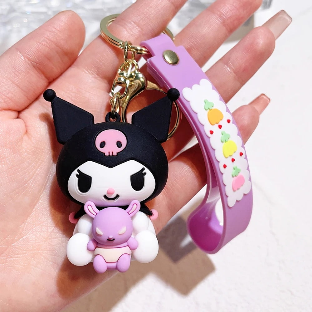 Sanrio Keychain Kawaii Kuromi Keychain Cartoon Toys Dolls Kuromi Bag ...