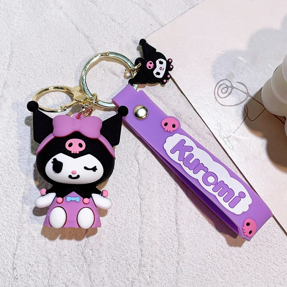 Sanrio Keychain Kawaii Kuromi Keychain Cartoon Toys Dolls Kuromi Bag ...