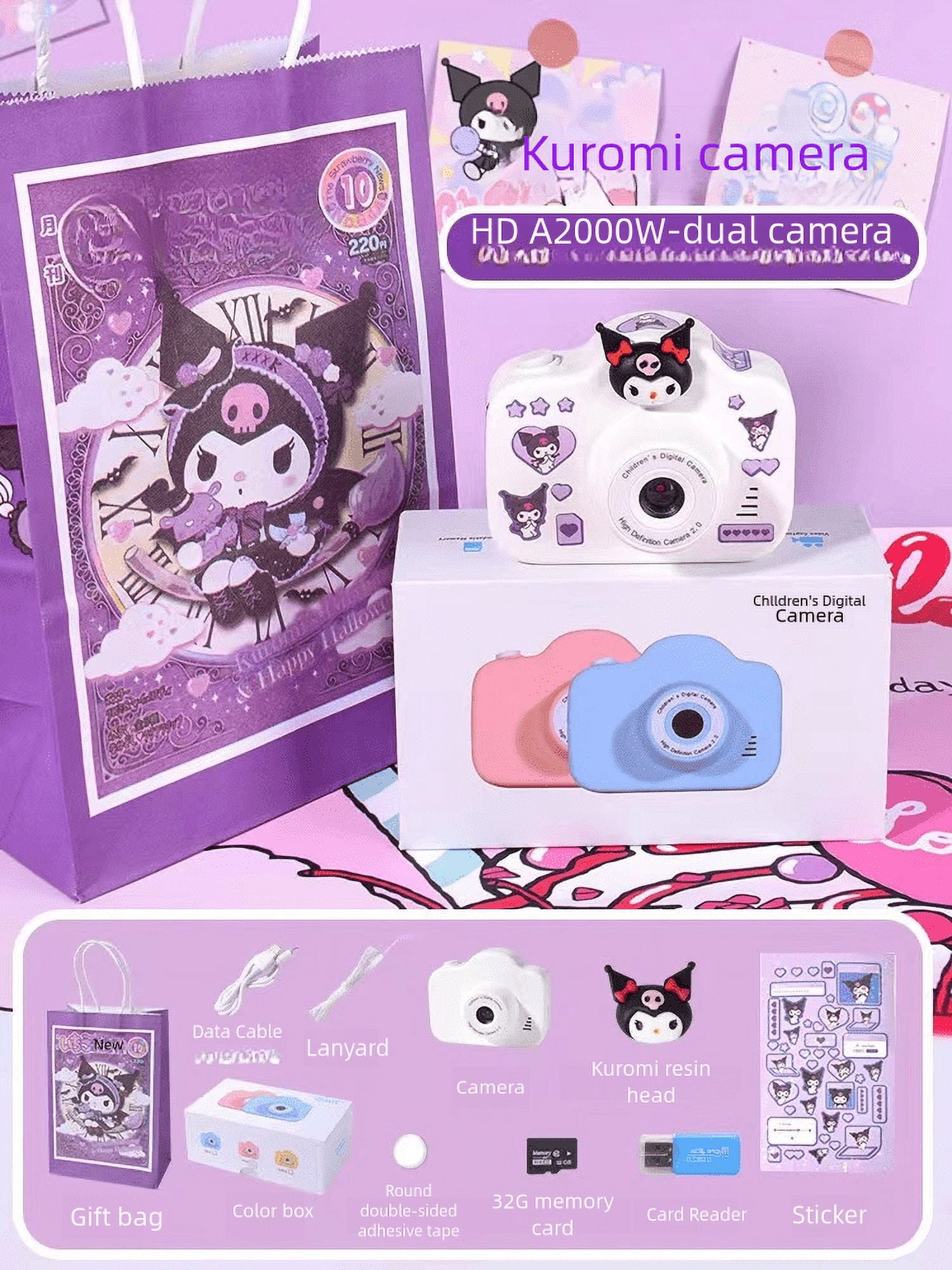 Sanrio Kids Kuromi Cinnamoroll Hello kitty Camera Toys Mini HD Digital ...