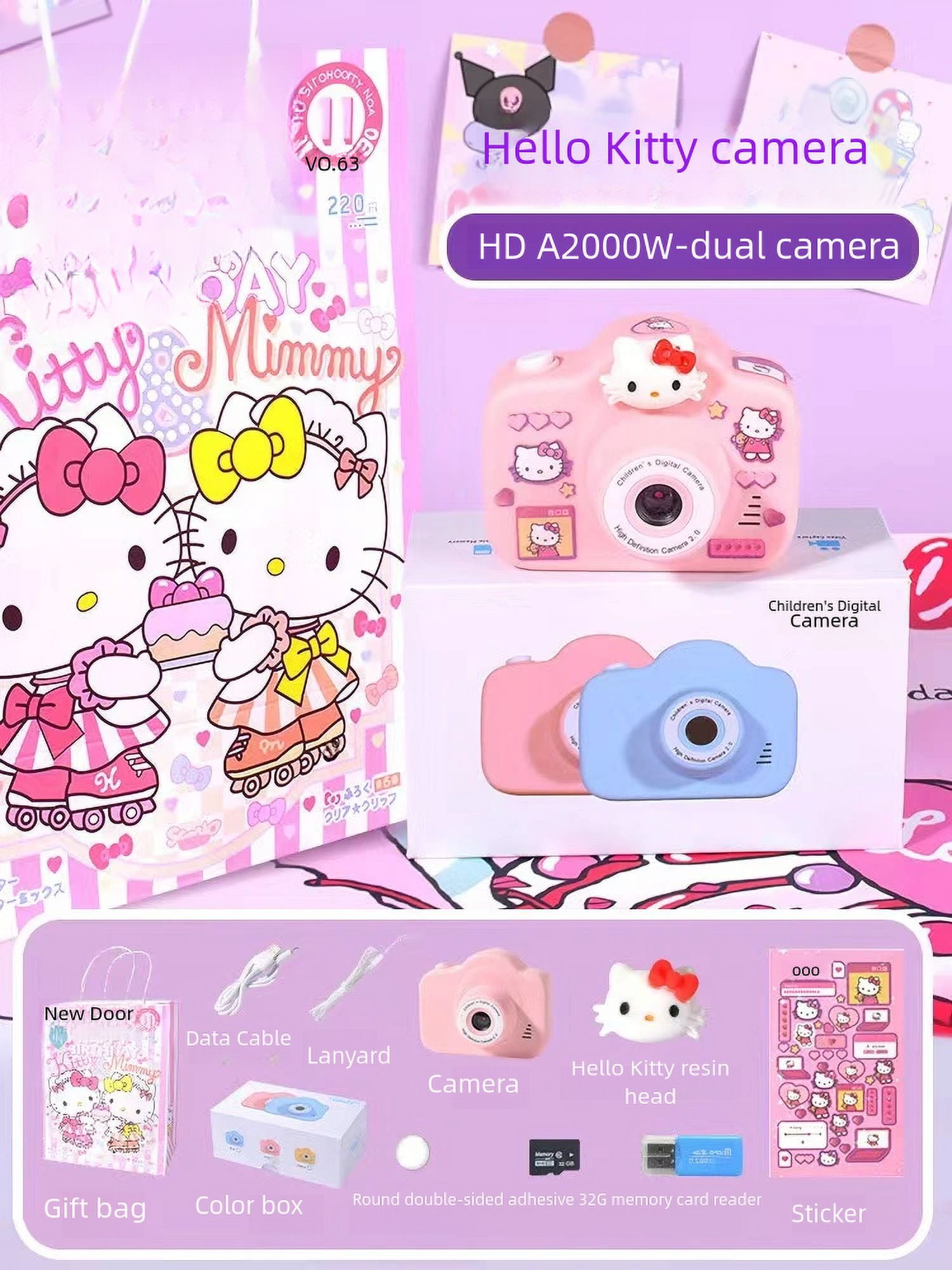 Sanrio Kids Kuromi Cinnamoroll Hello kitty Camera Toys Mini HD Digital ...
