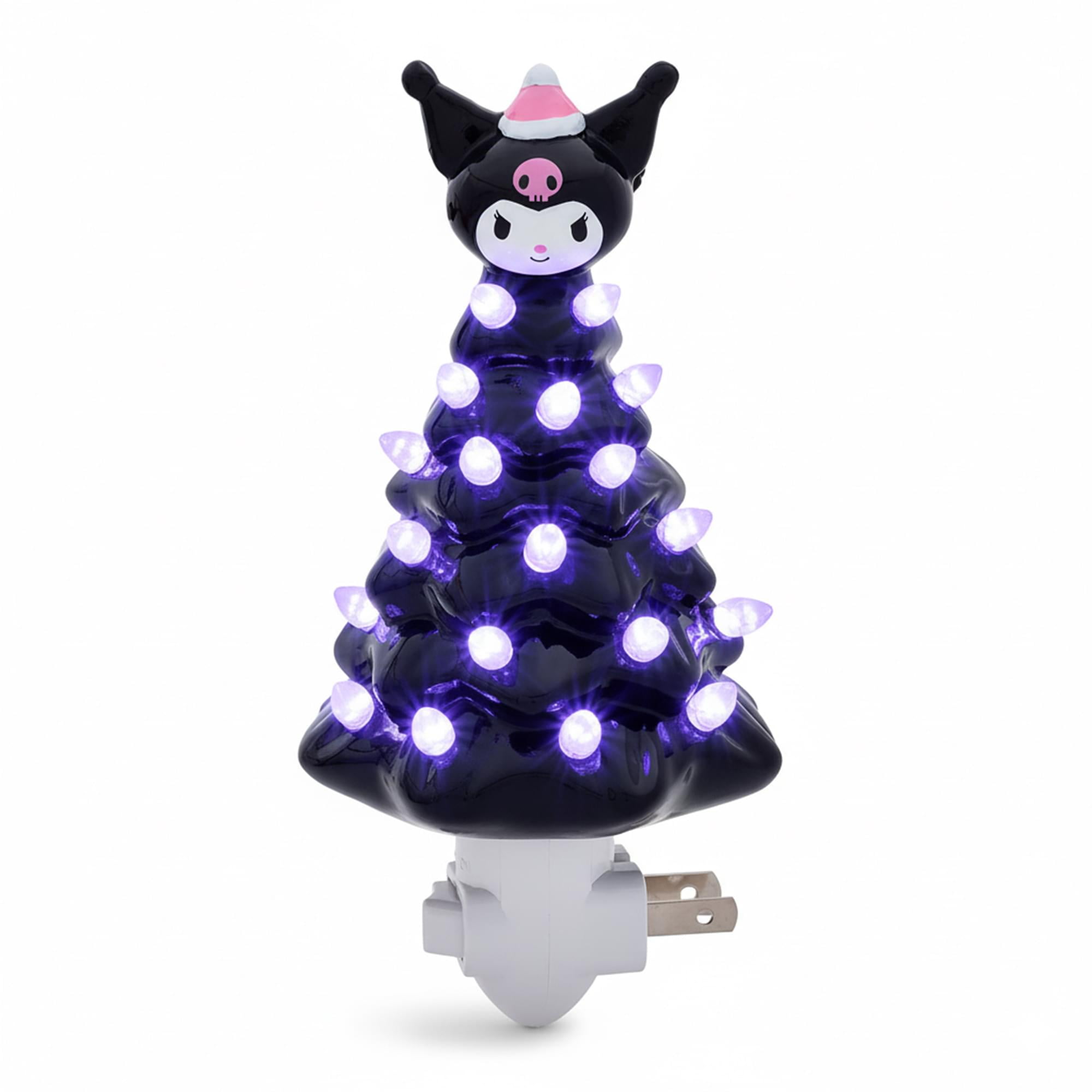 Sanrio Kuromi 6-Inch Ceramic Christmas Tree Plug-In Nightlight ...