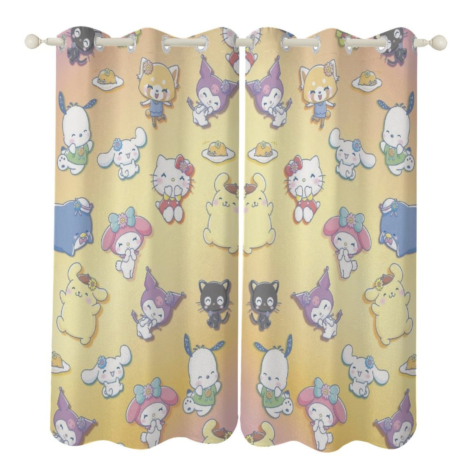 Sanrio Kuromi And Melody Hello Kitty And Friends Kids Curtains 52 X 84 ...