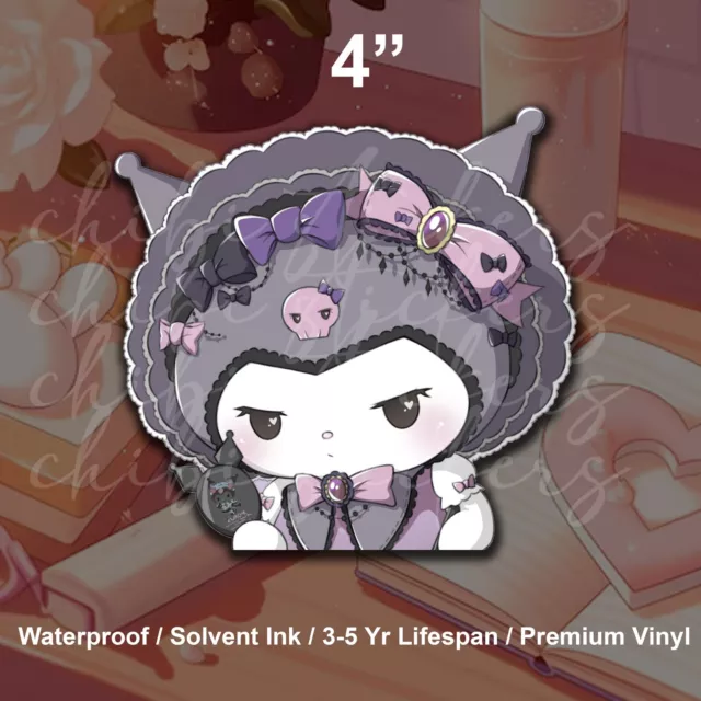 Sanrio Kuromi Angry Cute Hello Kitty Bunny Sticker Vinyl Sticker Decal ...