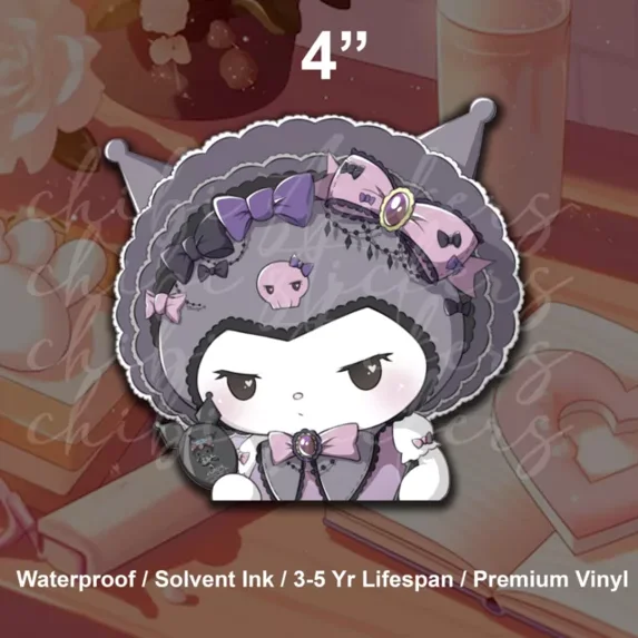 Sanrio Kuromi Angry Cute Hello Kitty Bunny Sticker Vinyl Sticker Decal ...