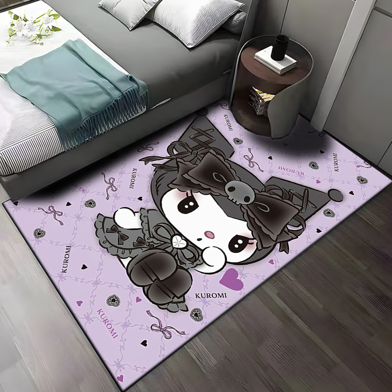 Sanrio Kuromi Animation Area Rug Carpet for Home Living Room Bedroom ...