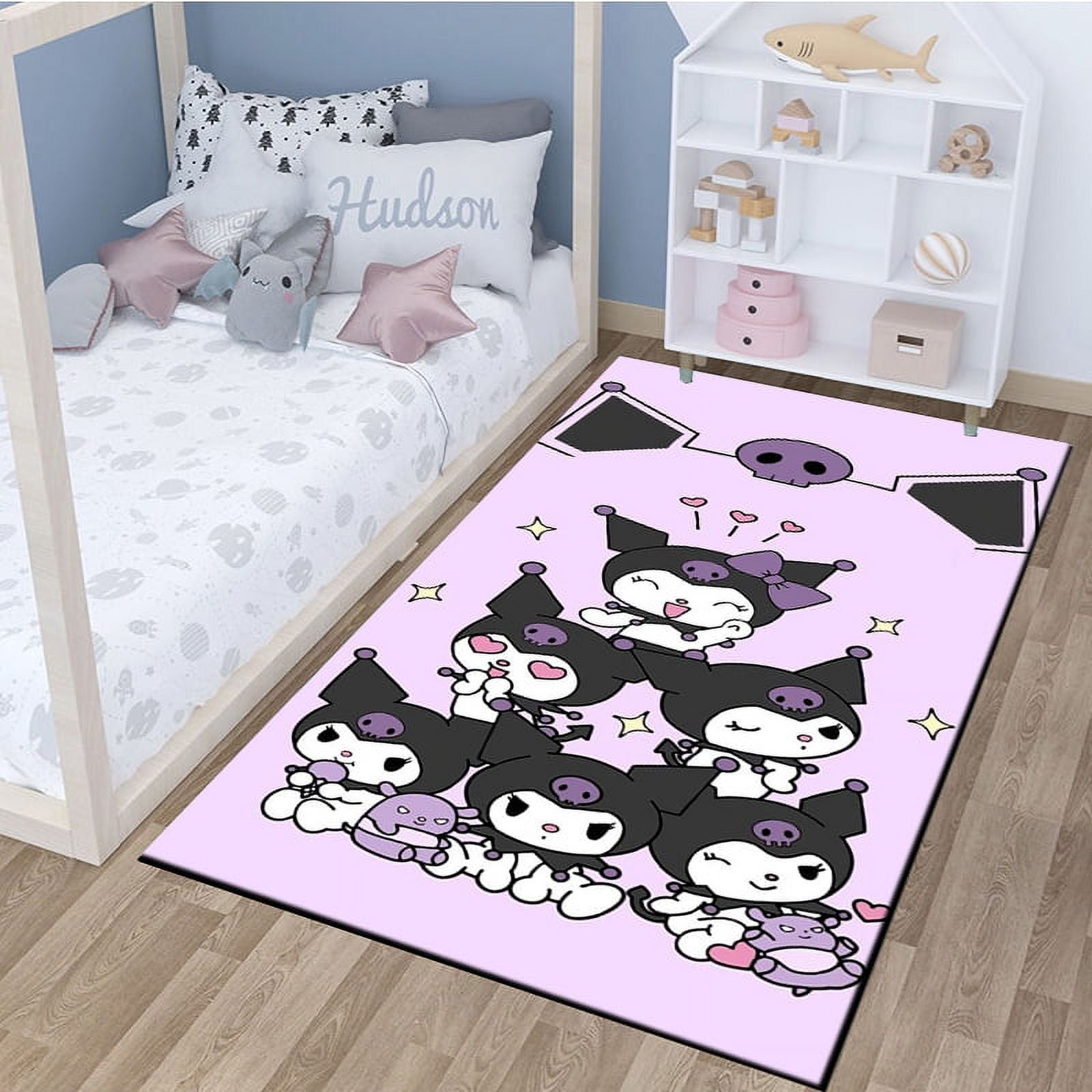 Sanrio Kuromi Anime Large Area Rug 3D Carpet for Living Room Kids ...