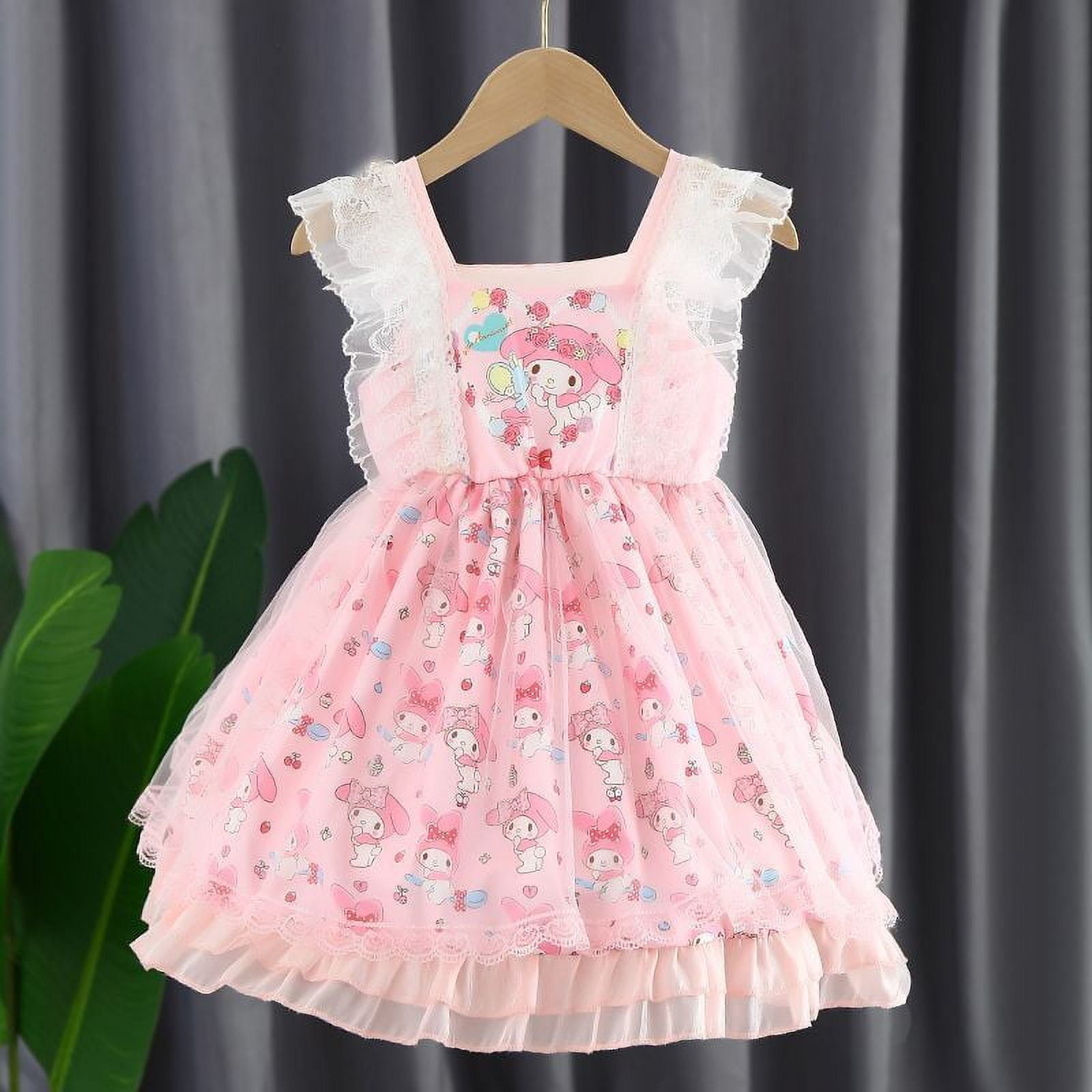Sanrio Kuromi Anime Peripherals Cartoon Character Dress Kawaii Short ...