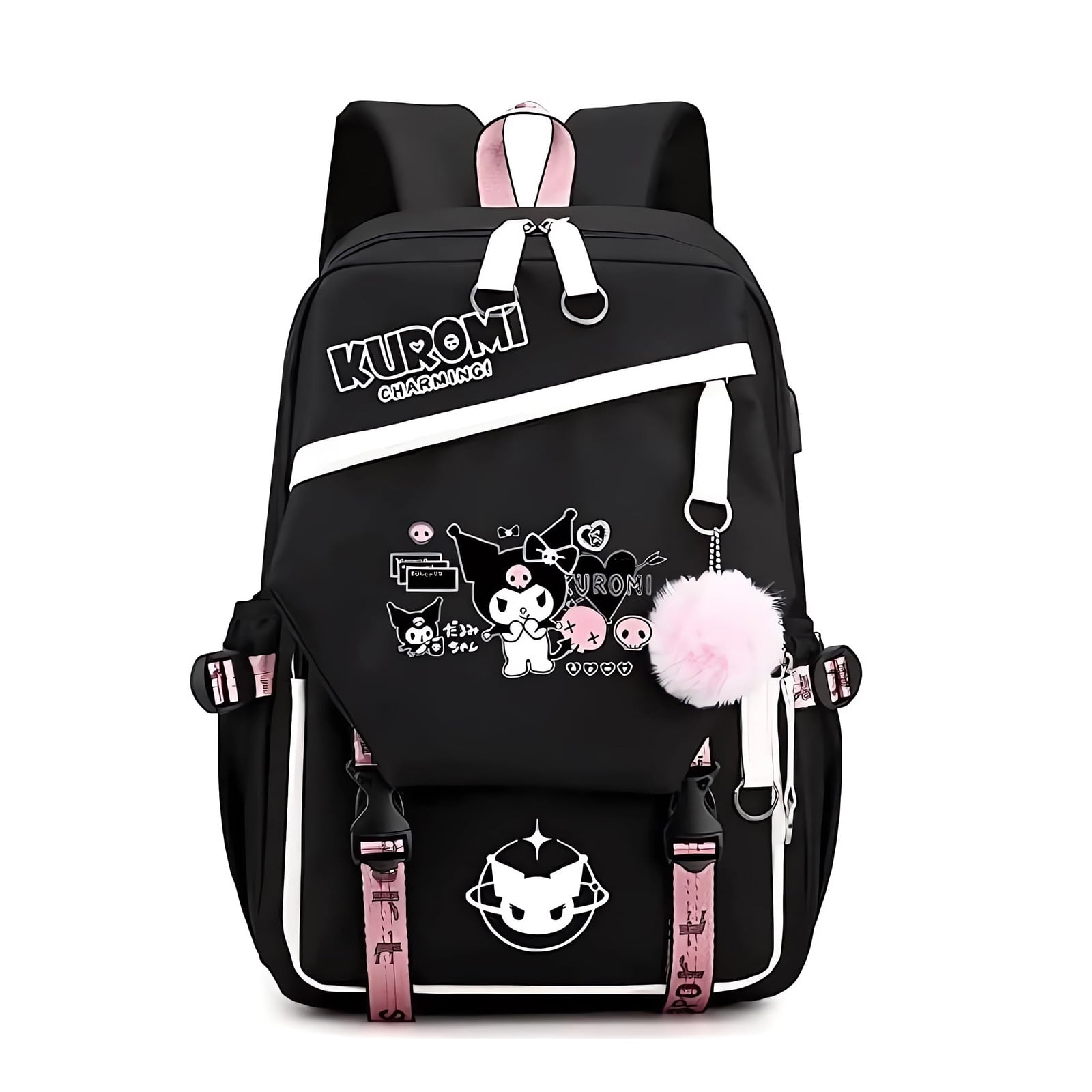 Sanrio Kuromi Backpack 17.3 in Sanrio Backpacks Casual Travel Backpack ...