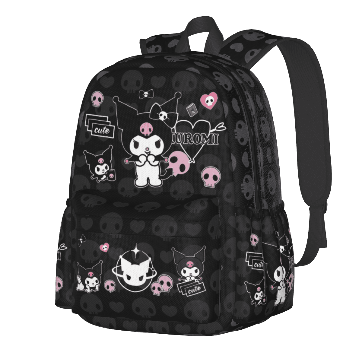 Sanrio Kuromi Backpack Character Creative Print Bookpack Unisex Fashion ...