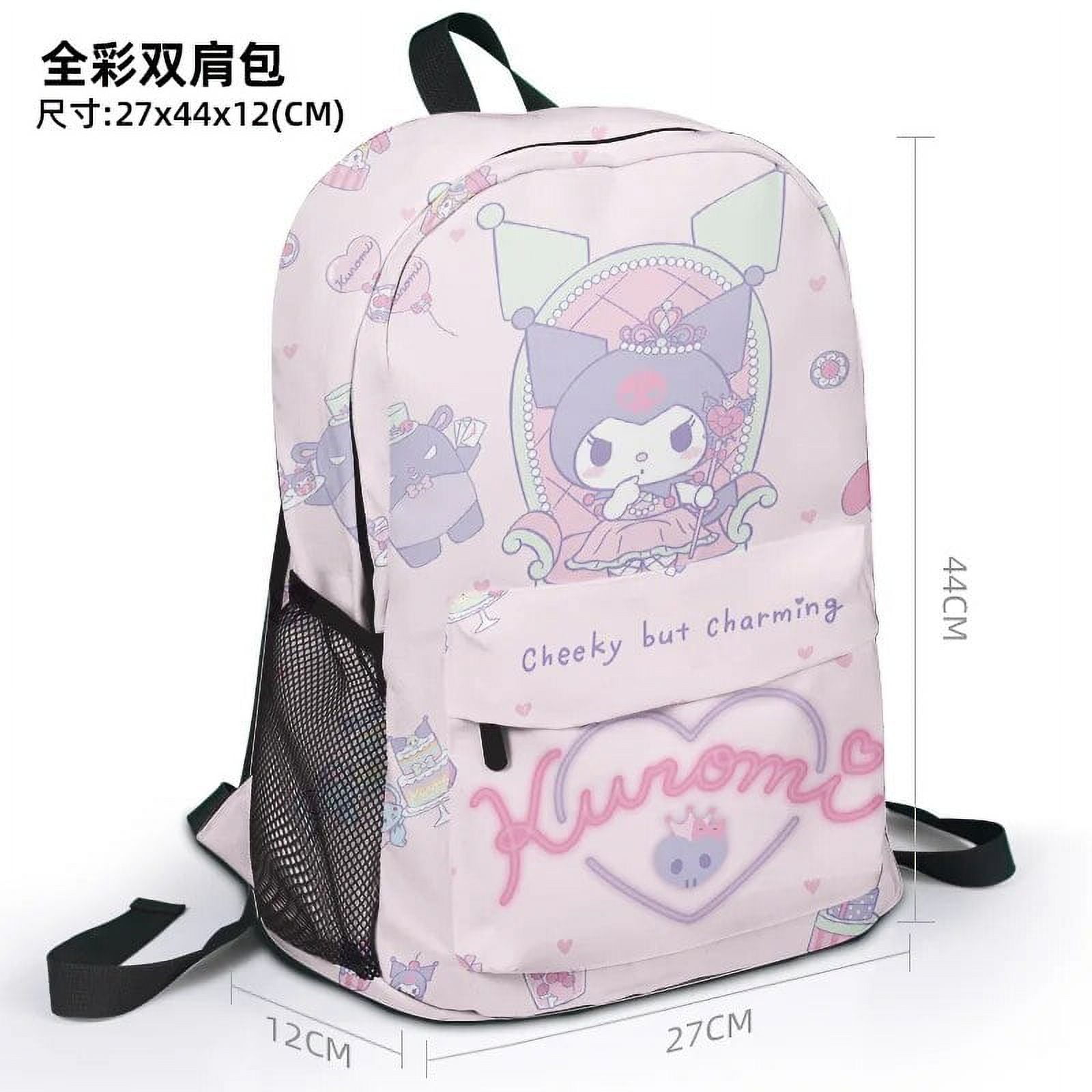 Sanrio Kuromi Backpack School Hello Kitty Kawaii Bookbag Little Devil ...
