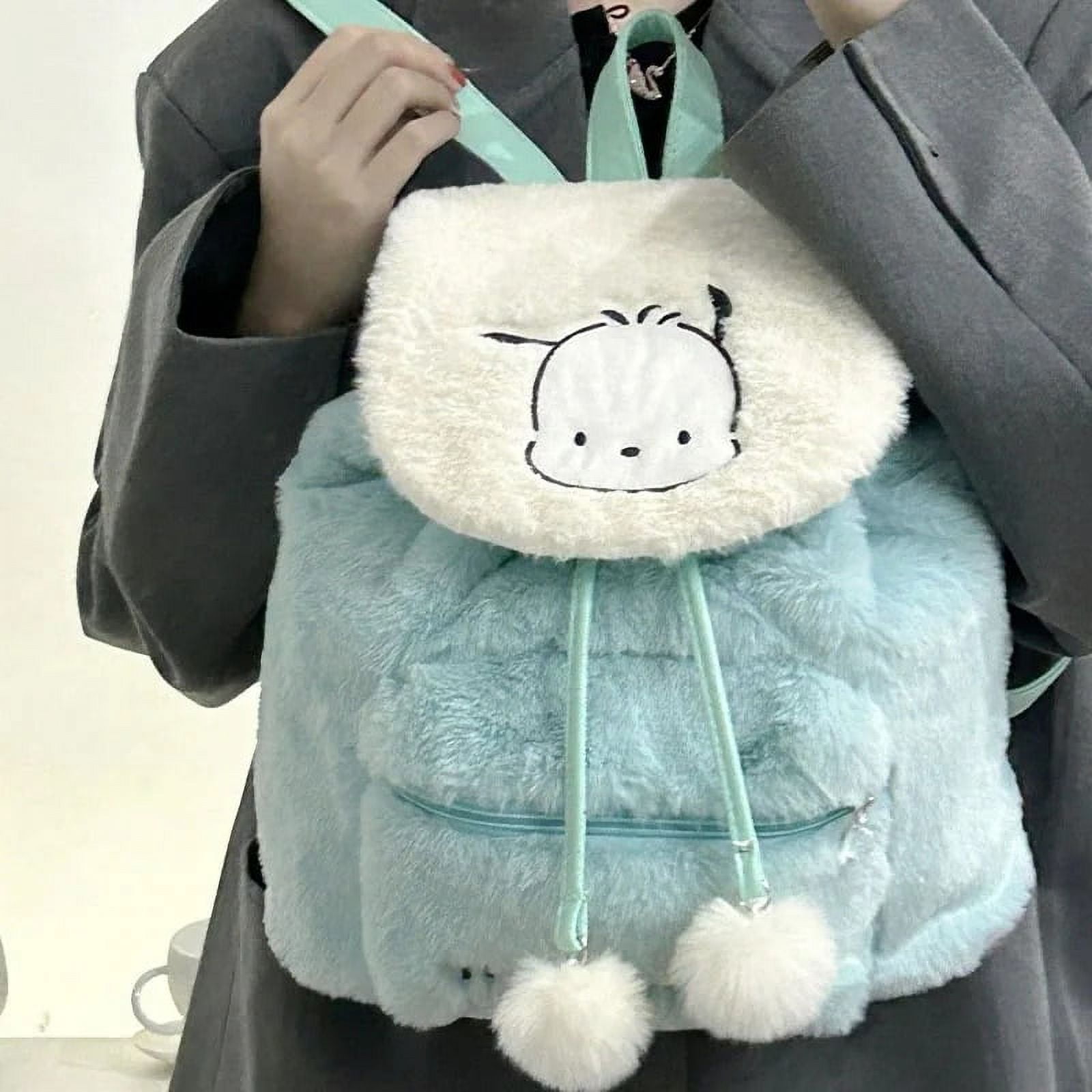 Sanrio Kuromi Backpack Y2K Hello Kitty Plush Schoolbag My Melody Pochacco Bag Student School Bag ...