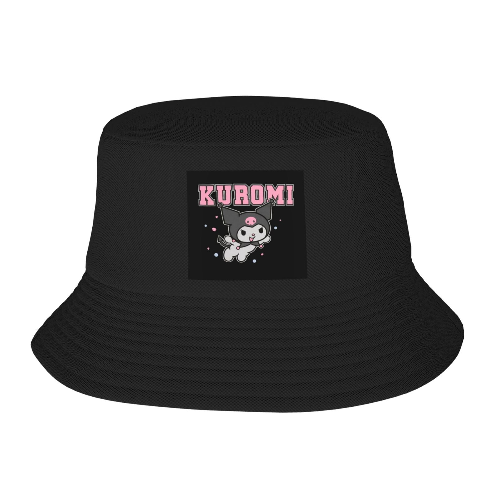 Sanrio Kuromi Backside Logoadult Fisherman Bucket Hat - Unisex Cotton ...