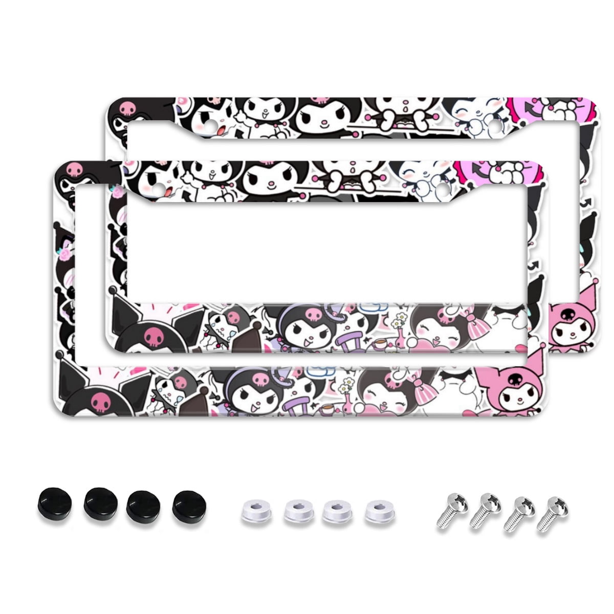 Sanrio Kuromi Cartoon Car License Plate Frame 2 Pack, License Plate ...