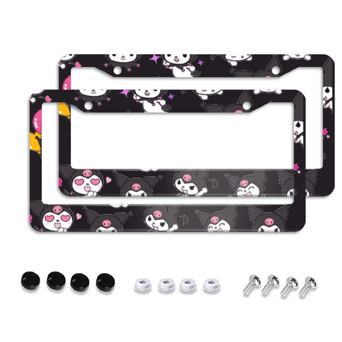 Sanrio Kuromi Cartoon Car License Plate Frame 2 Pack, License Plate ...