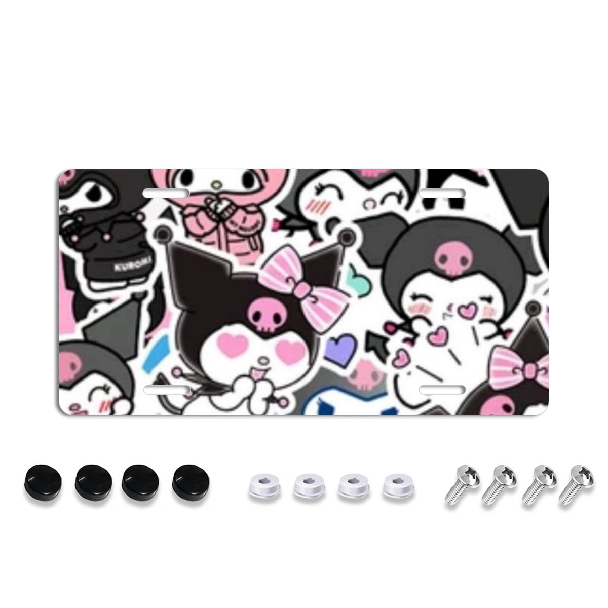 Sanrio Kuromi Cartoon License Plate Cover Personalized Car License ...