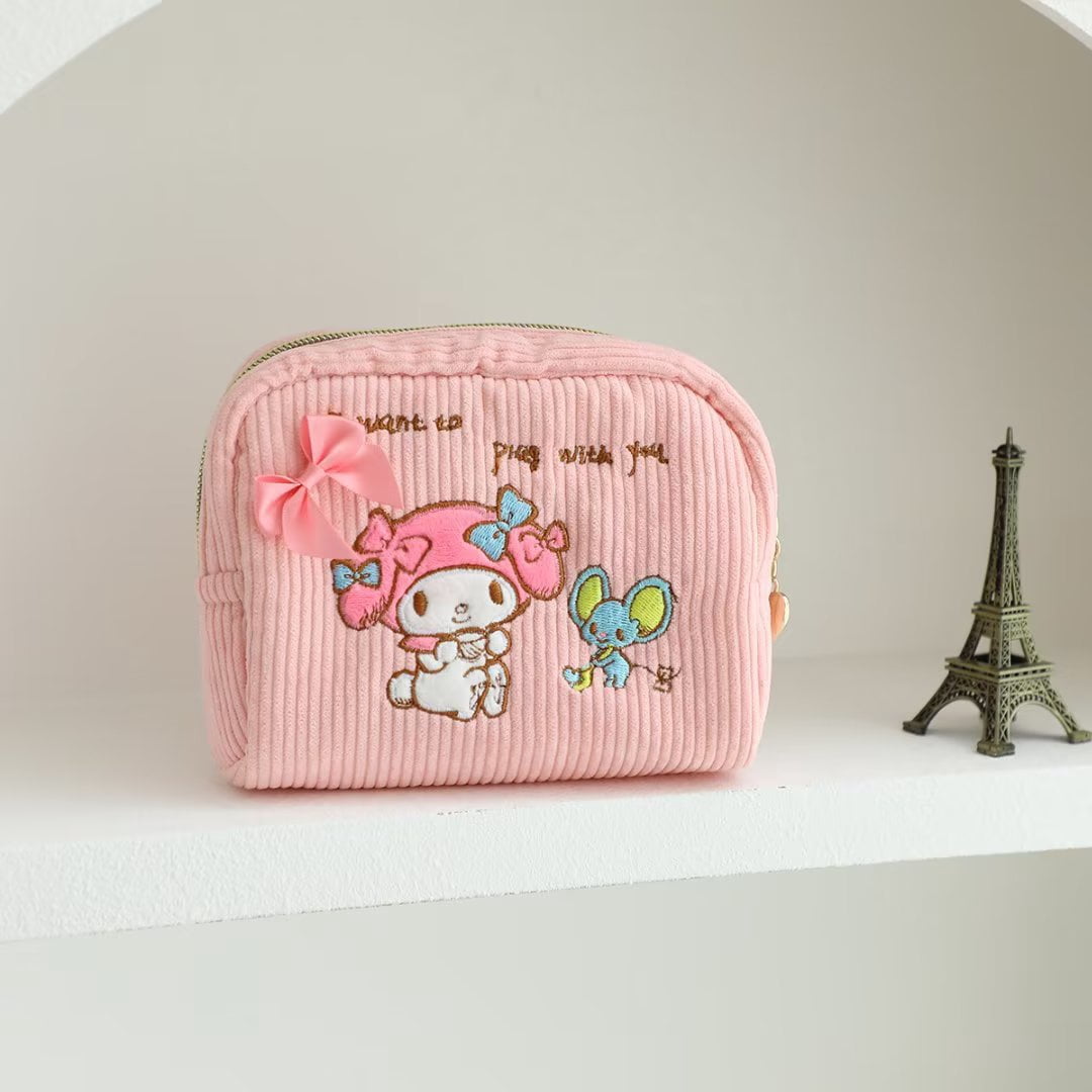 Sanrio Kuromi Cartoon Makeup Bag Cinnamoroll Portable Toiletry Bag for ...