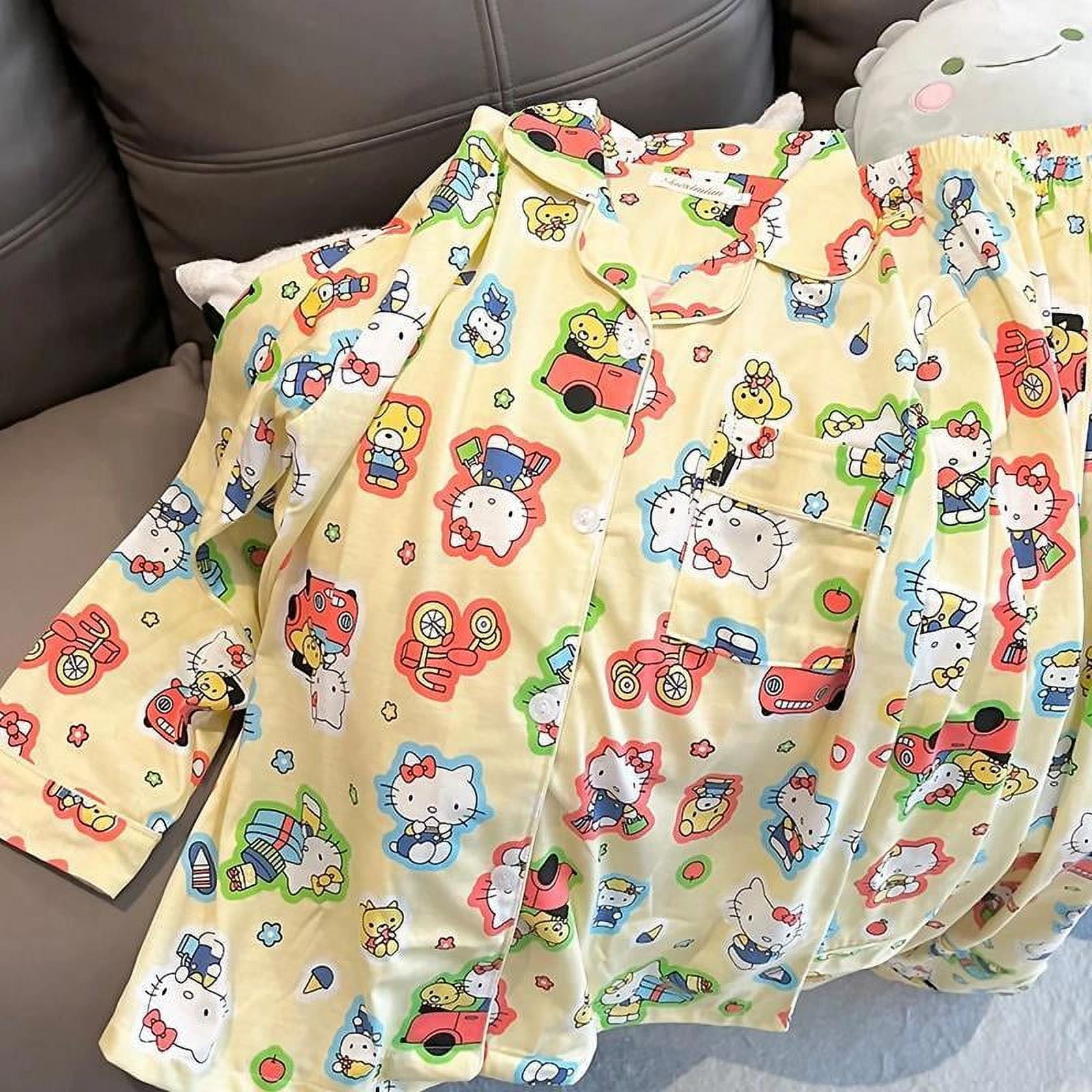Sanrio Kuromi Cartoon Pajamas Long Sleeves Suit Spring and Autumn The ...