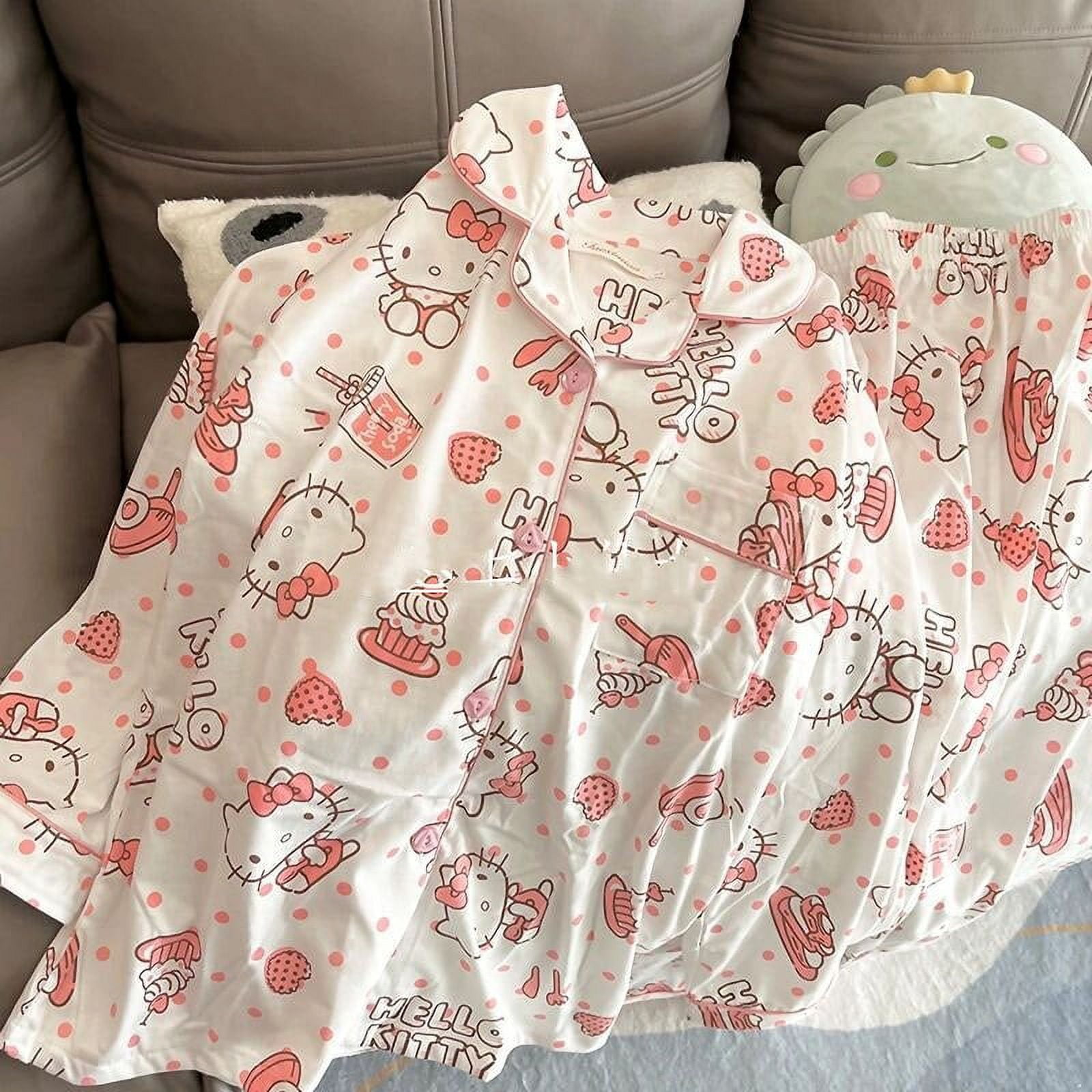 Sanrio Kuromi Cartoon Pajamas Long Sleeves Suit Spring and Autumn The ...