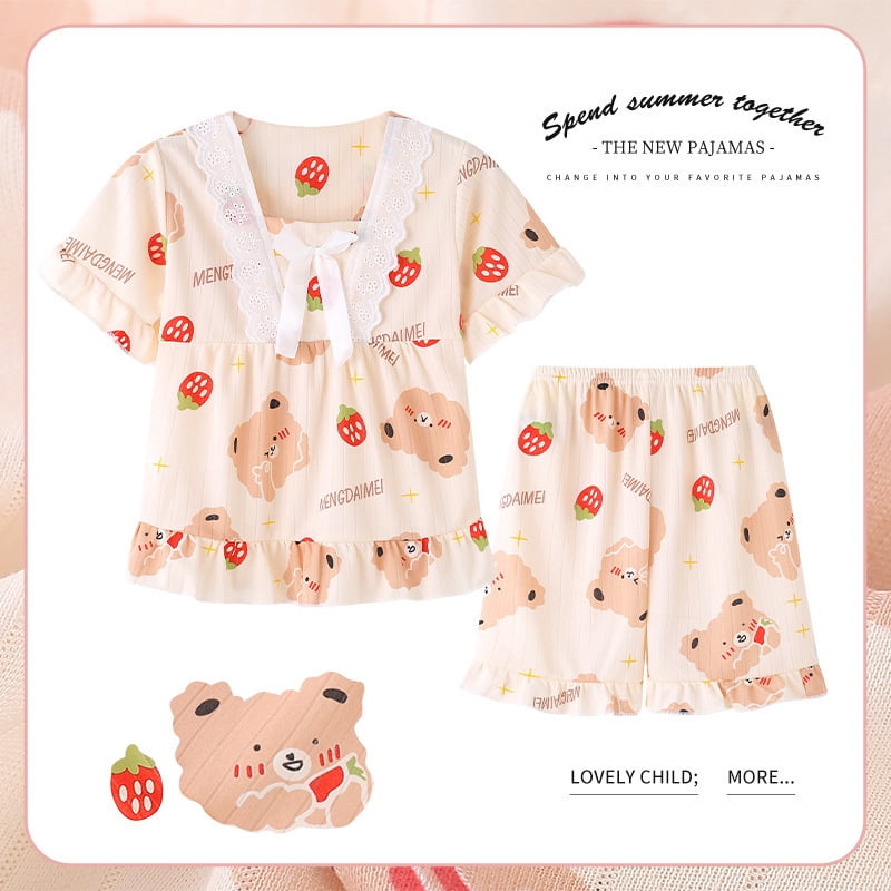 Sanrio Kuromi Children Pajamas Set 2 Piece Kawaii My Melody Cinnamoroll ...