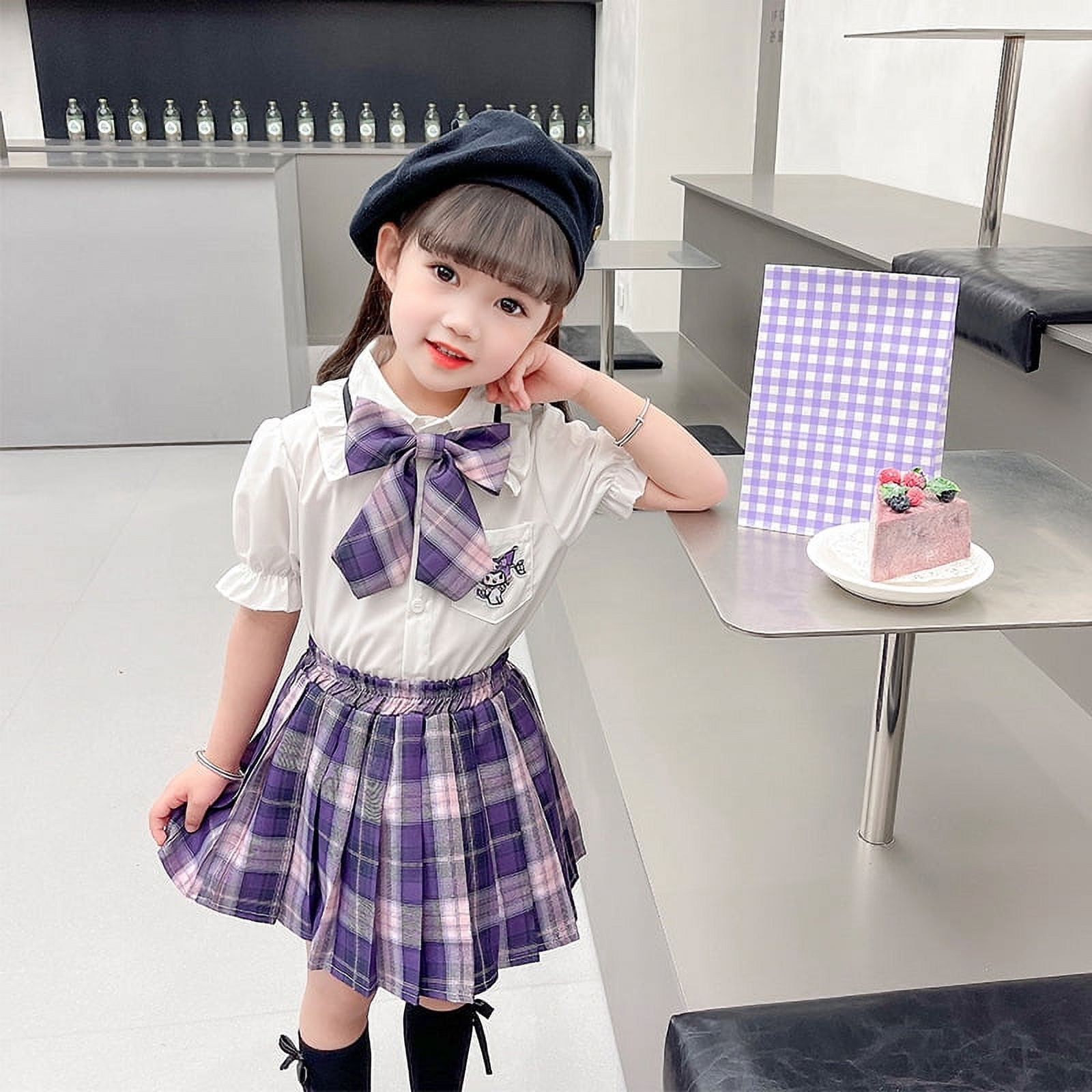 Sanrio Kuromi Children Two-piece School Uniform Set Kawaii My Melody ...