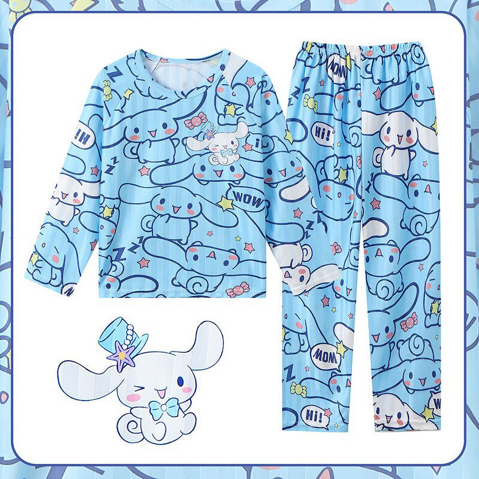 Sanrio Kuromi Cinnamoroll Hello Kitty Children's Fall Pajamas Cartoon ...
