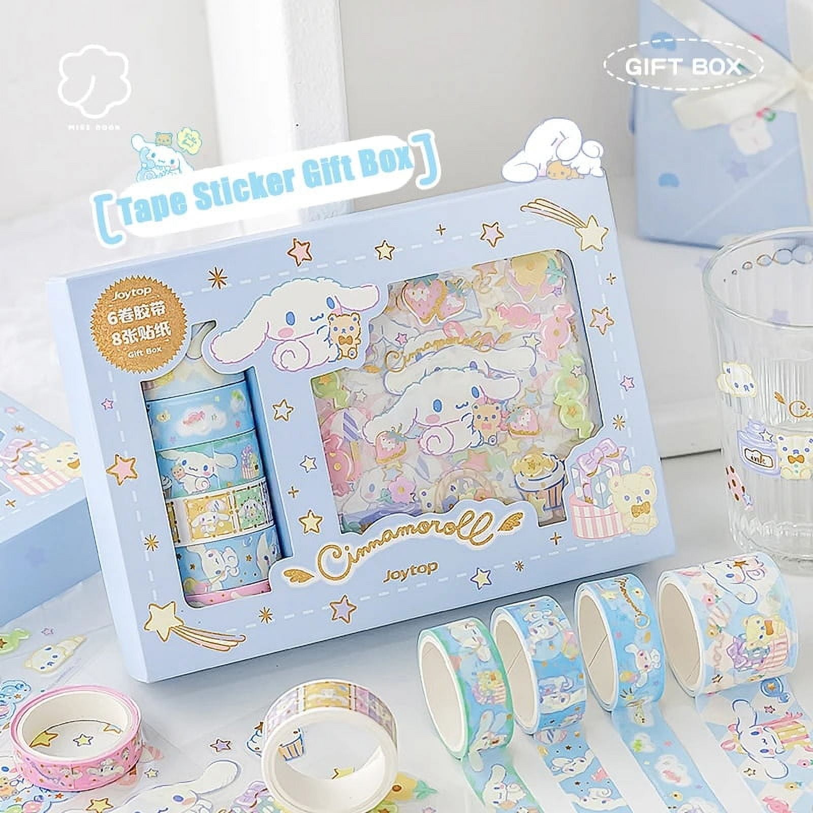 Sanrio Kuromi Cinnamoroll Melody Stickers Gift Box Kawaii Anime Hand ...