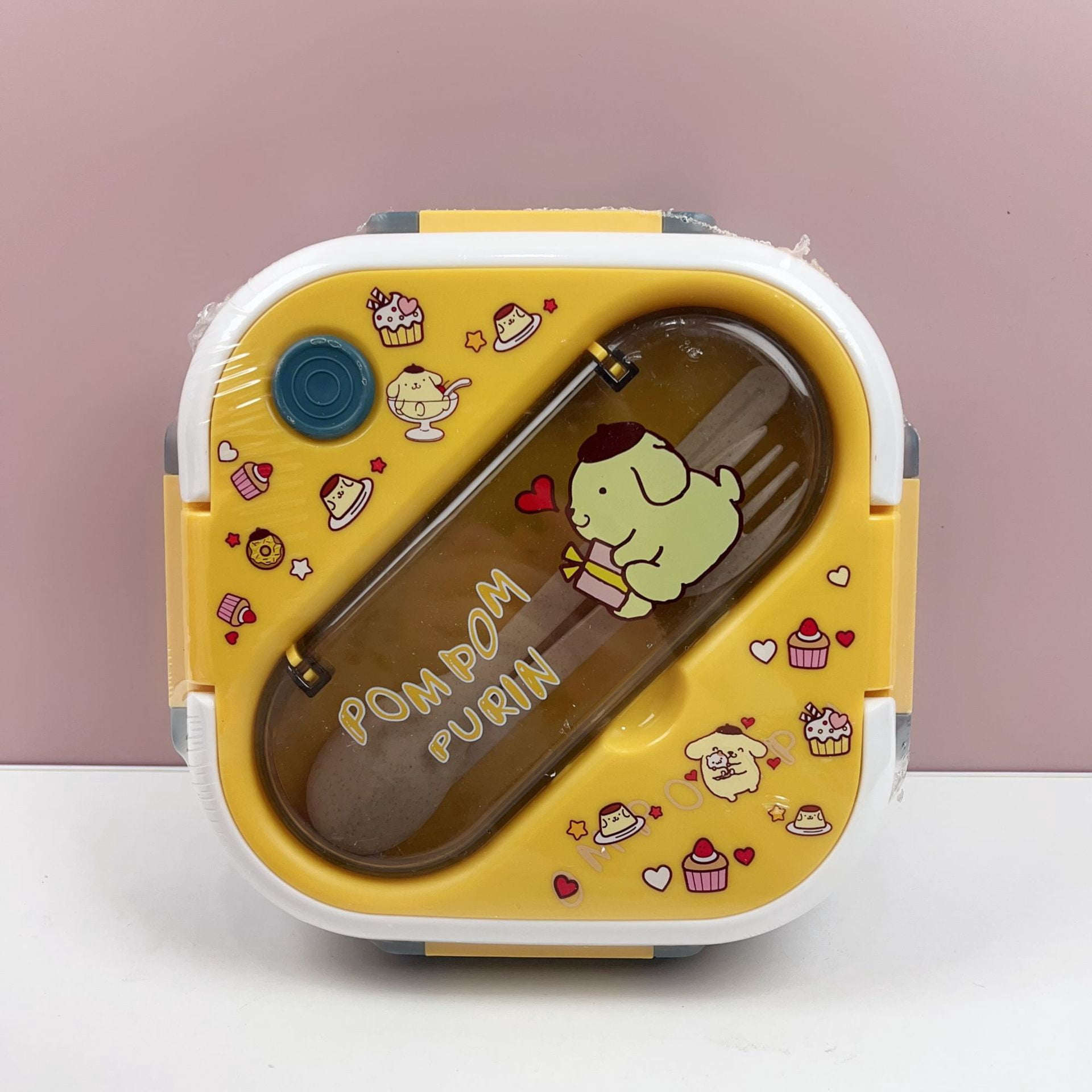 Sanrio Kuromi Cinnamoroll Plastic Lunch Box Bring Cutlery Cartoon Anime ...