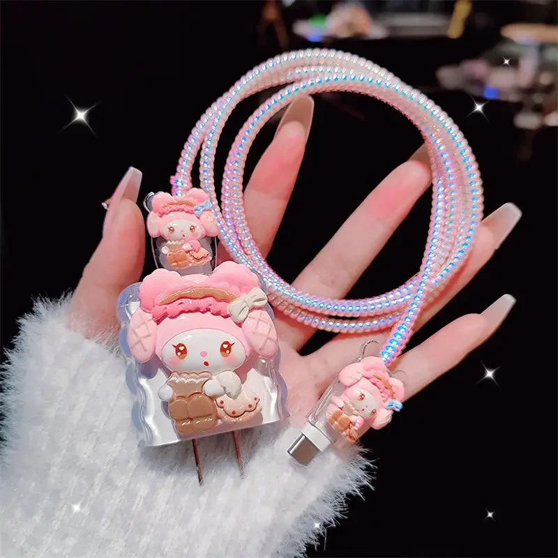 Sanrio Kuromi Data Cable Protective Case Ipone 20w Data Cable ...