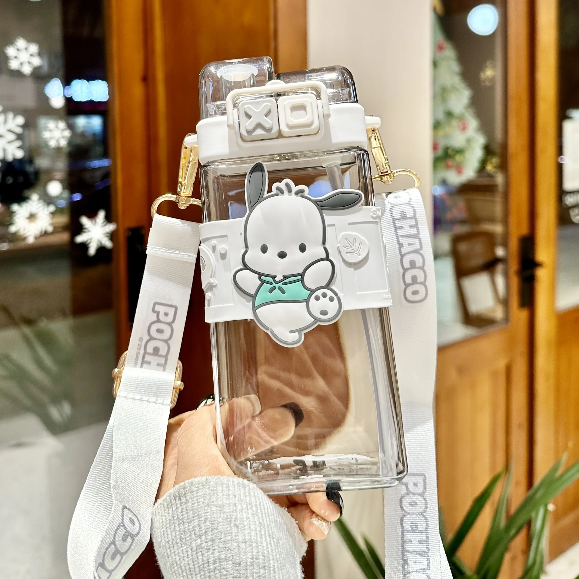 Sanrio Kuromi Double Drink Bottle Food Grade Plastic Children's Water ...
