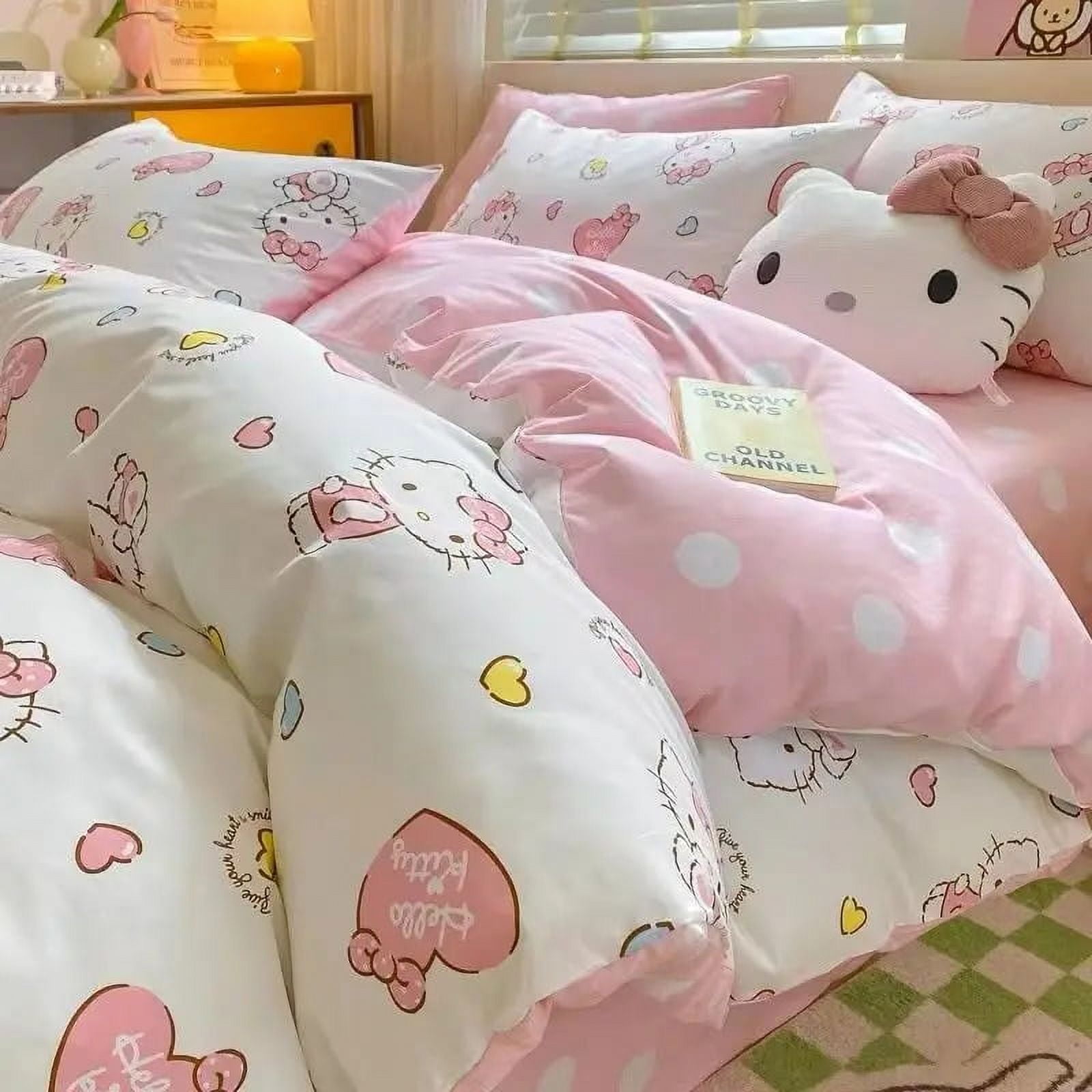 Sanrio Kuromi Duvet Cover Hello Kitty Bedding Products Cartoon Kawaii ...