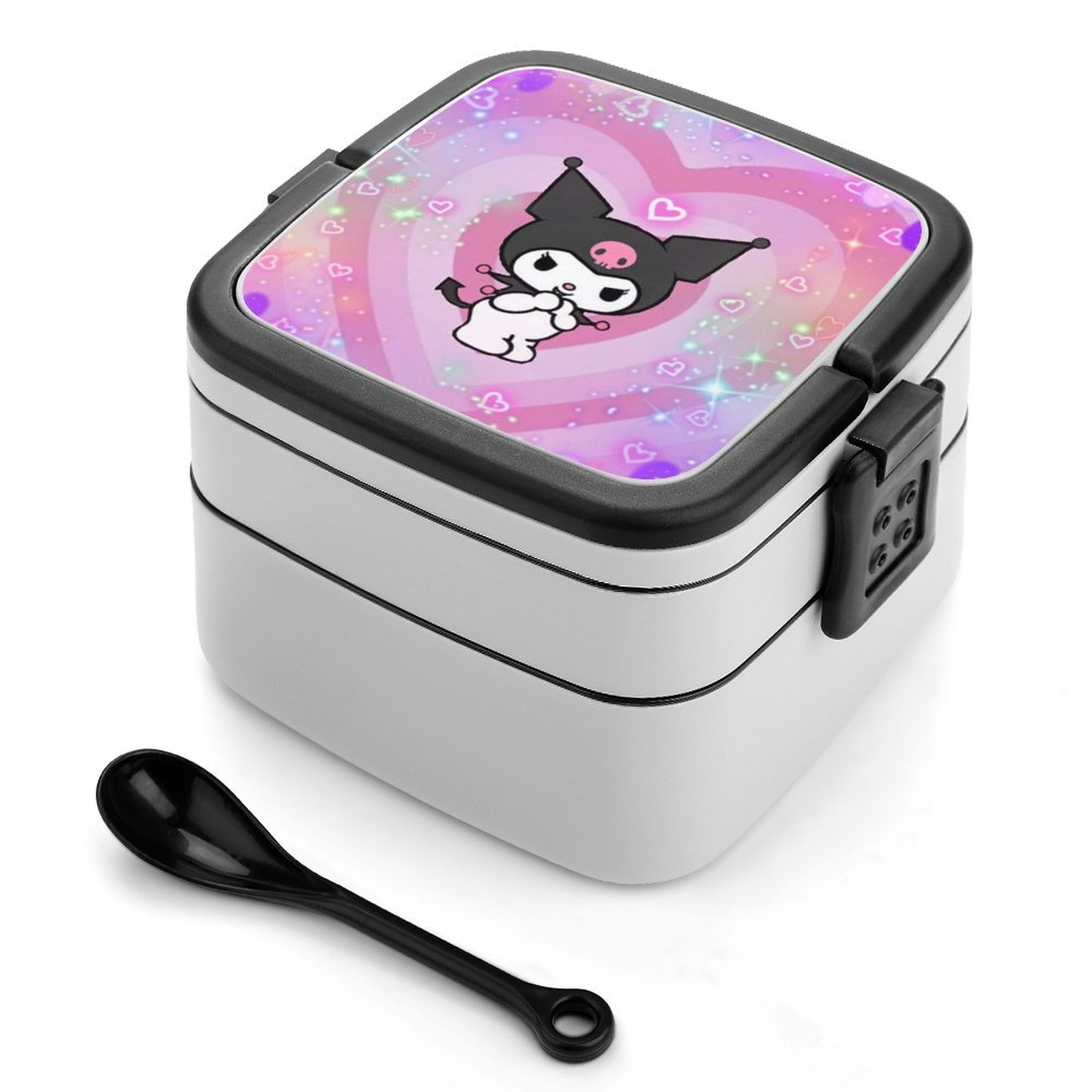 Sanrio Kuromi And Friends Reusable Bento Boxes Lunch Box Double Layer ...